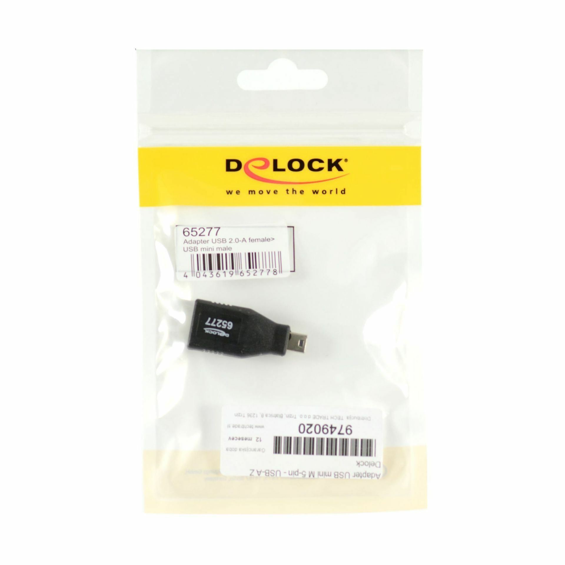 Delock adapter USB mini M 5-pin USB-A Ž 65277 - TechTrade