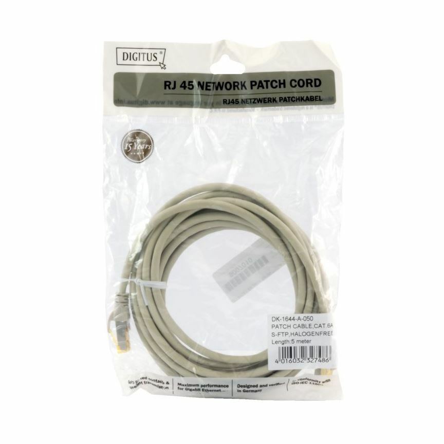 Mrežni kabel SFTP CAT.6A patch 5m siv Digitus - TechTrade