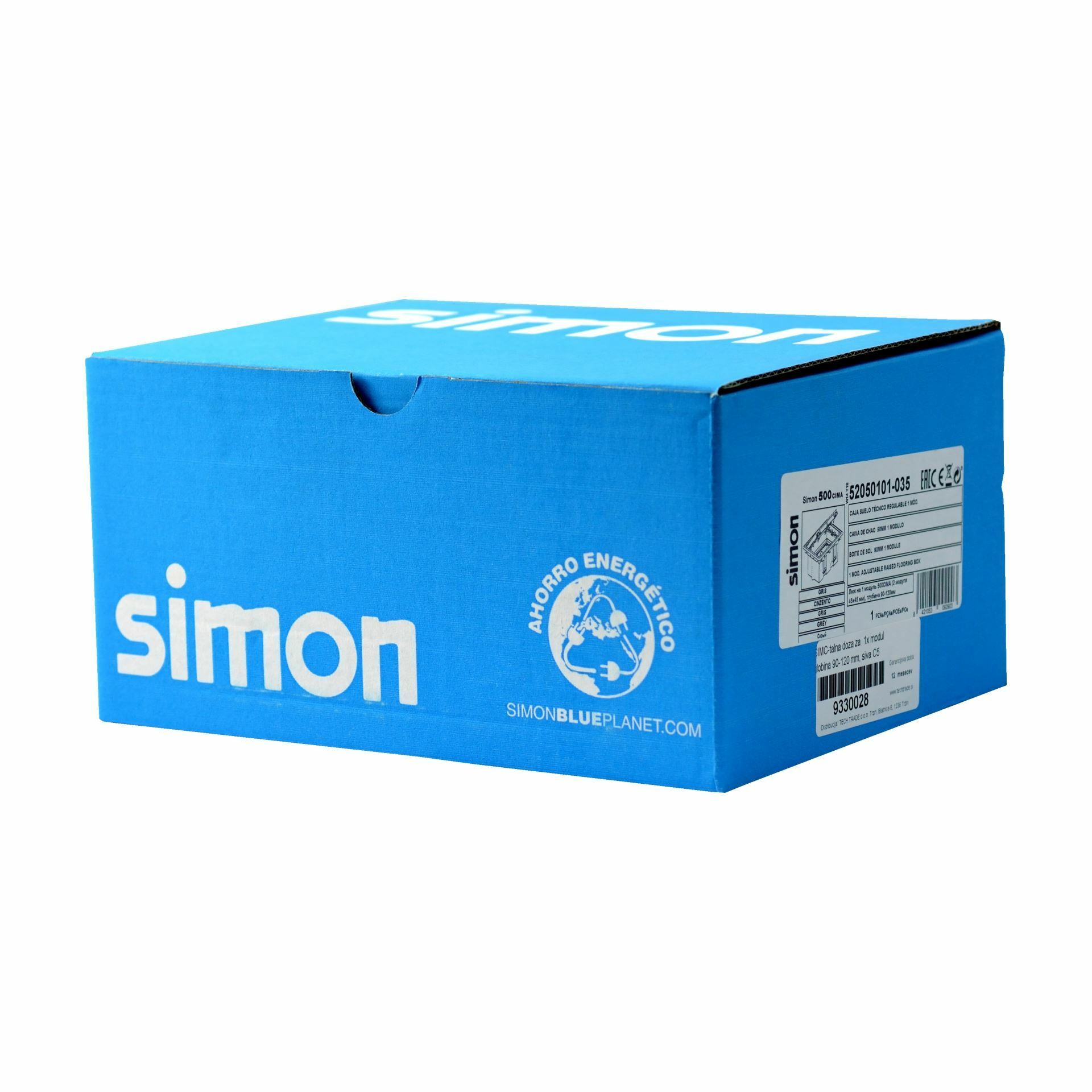 SIMC talna doza za 1x modul globina 90-120 mm, siva C5 - TechTrade