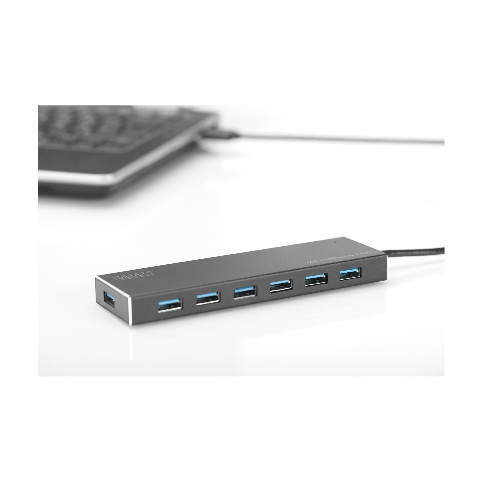 Digitus hub USB 3.0 7xA +AC adapter ALU DA-70241-1 - TechTrade