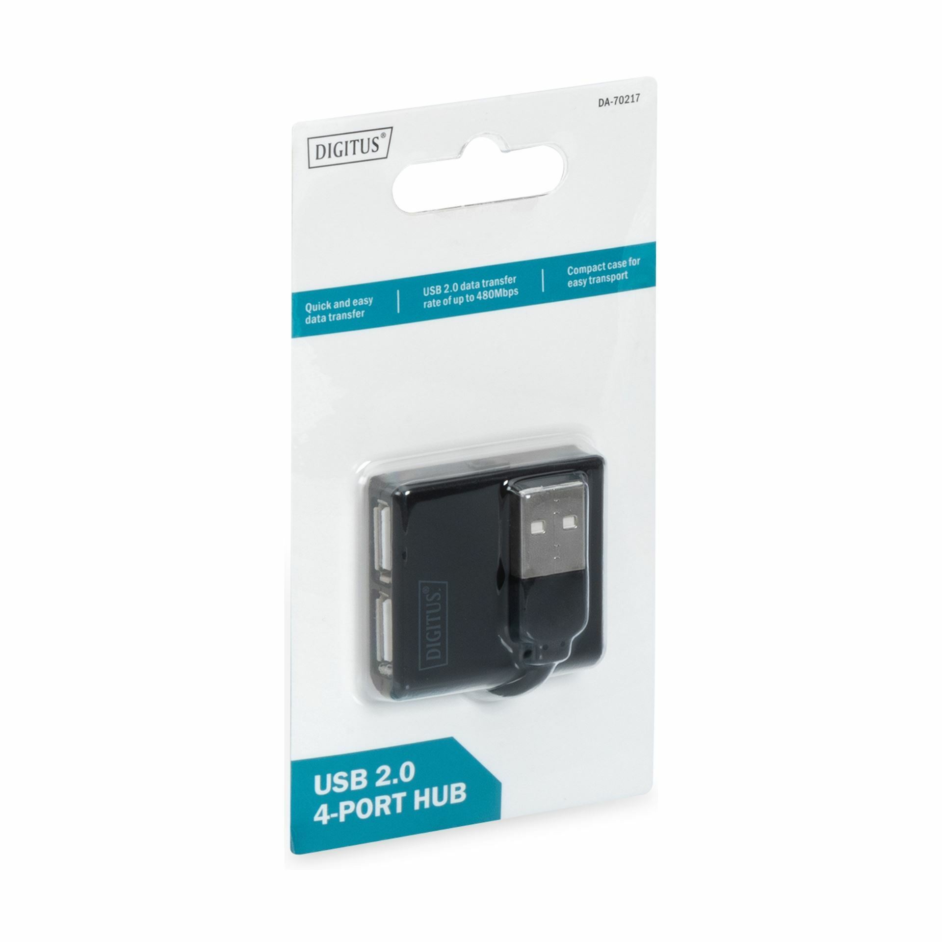 Digitus hub USB 4xA žepni DA-70217 - TechTrade