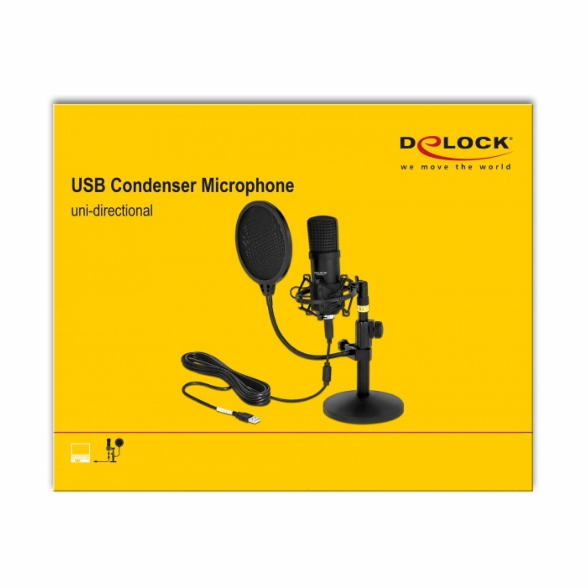 Delock mikrofon kondenzatorski USB set za Podcast in Gaming 66300 ...