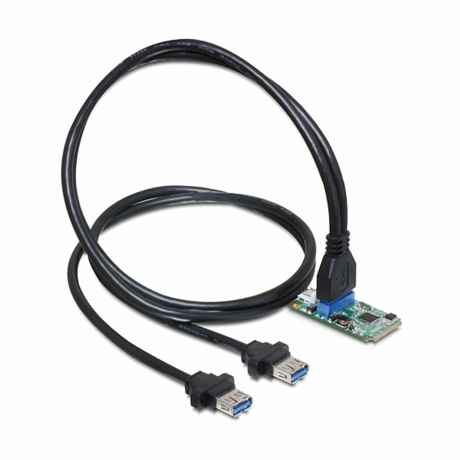 Delock kartica mini PCIe modul 1x19pin USB 3.0 Pin Header moški 95234 ...