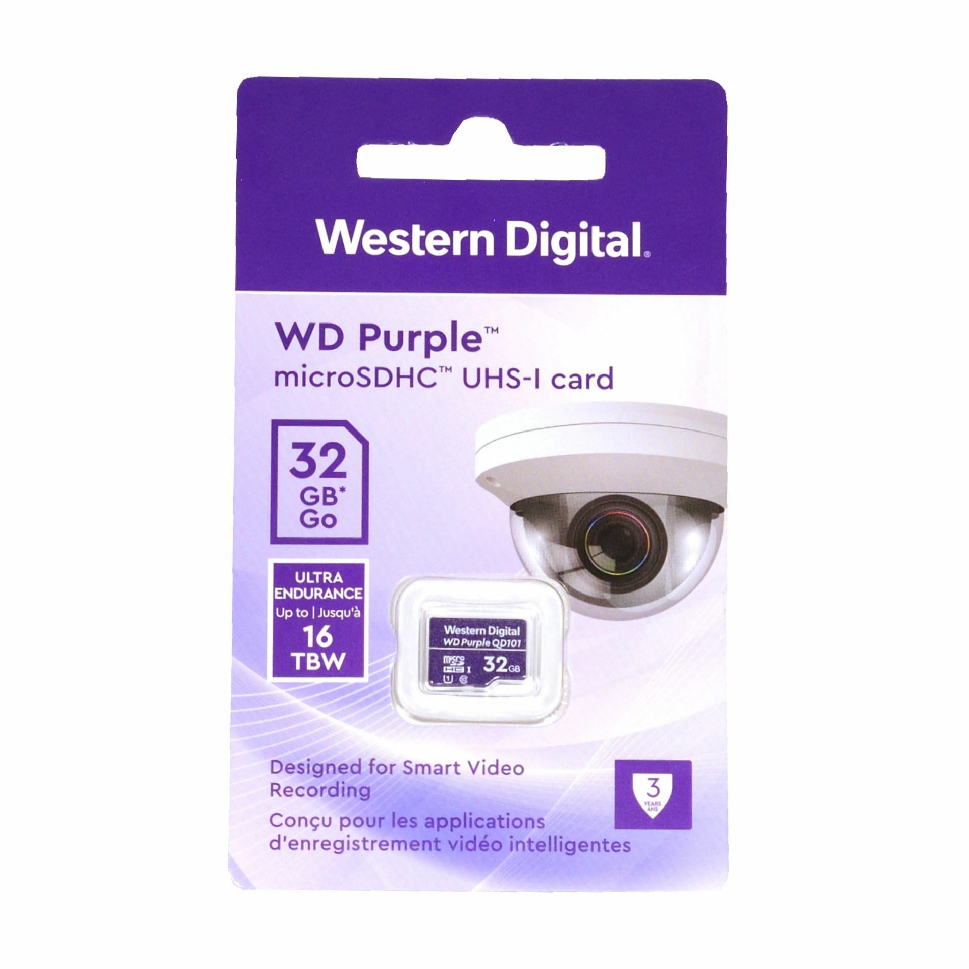 Pomnilniška kartica microSD HC 32GB WD PURPLE UHS-I Class 10 - TechTrade
