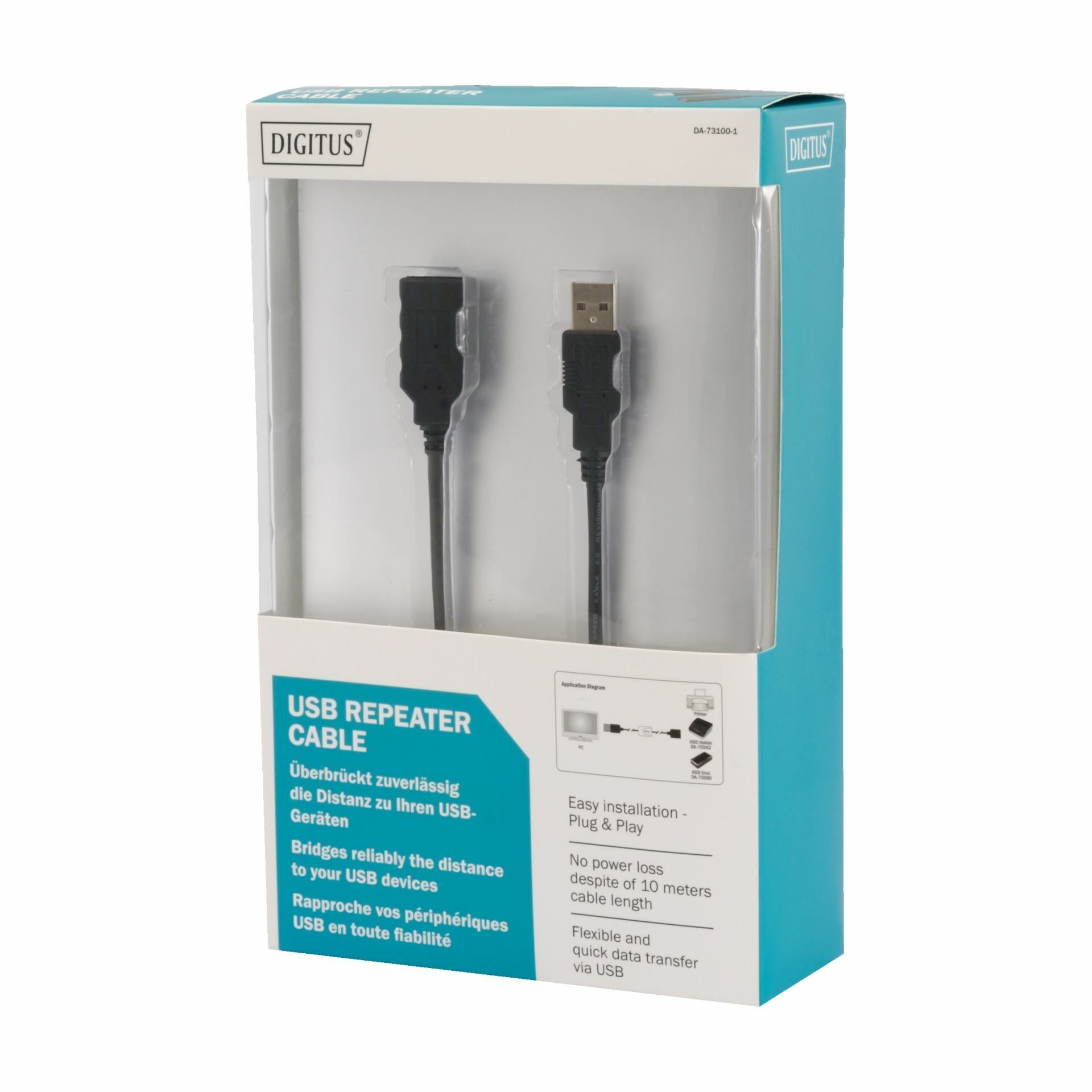 Digitus line extender/repeater USB 10m DA-73100-1 - TechTrade