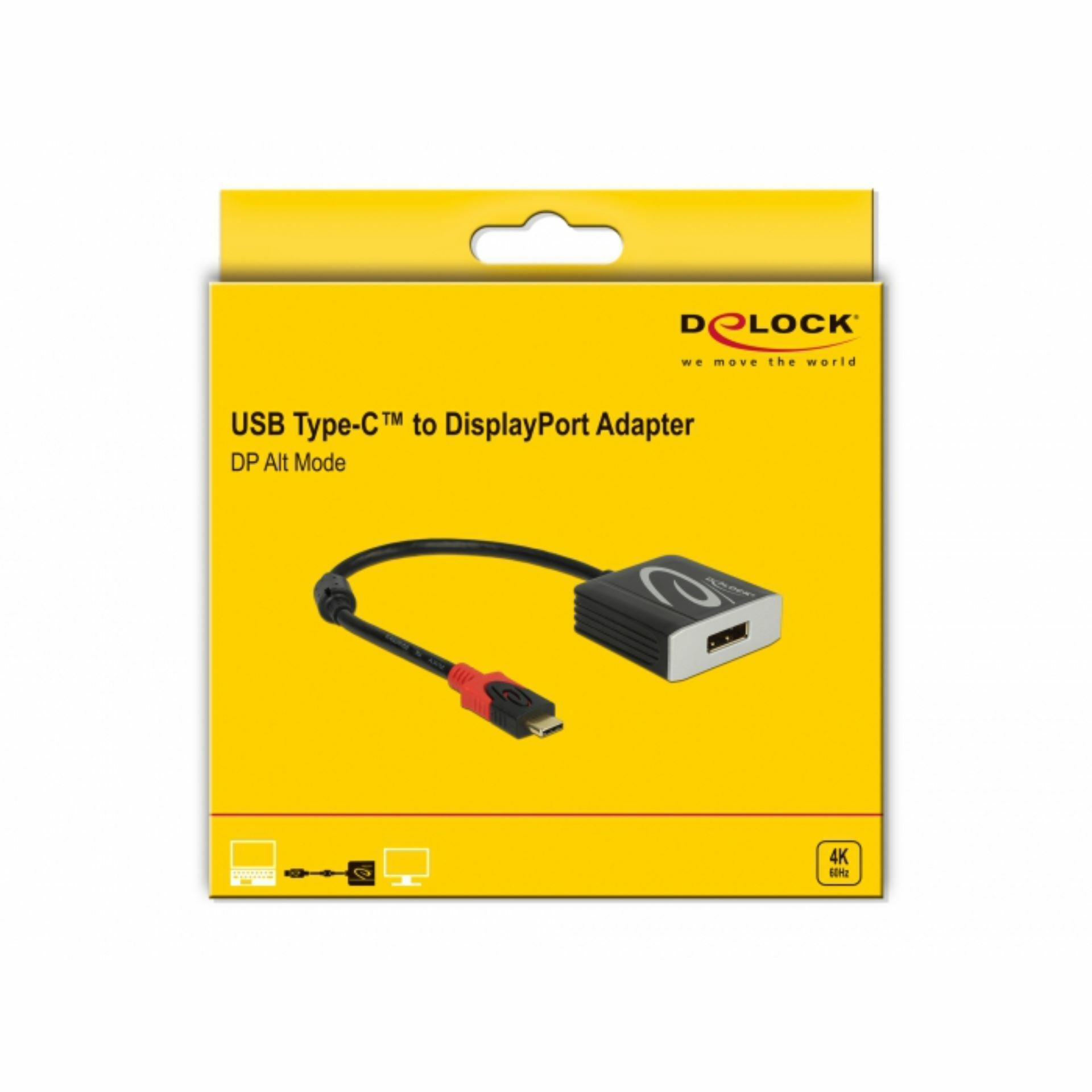 Delock pretvornik USB 3.1 TipC-Display Port 4K 60Hz 63312 - TechTrade