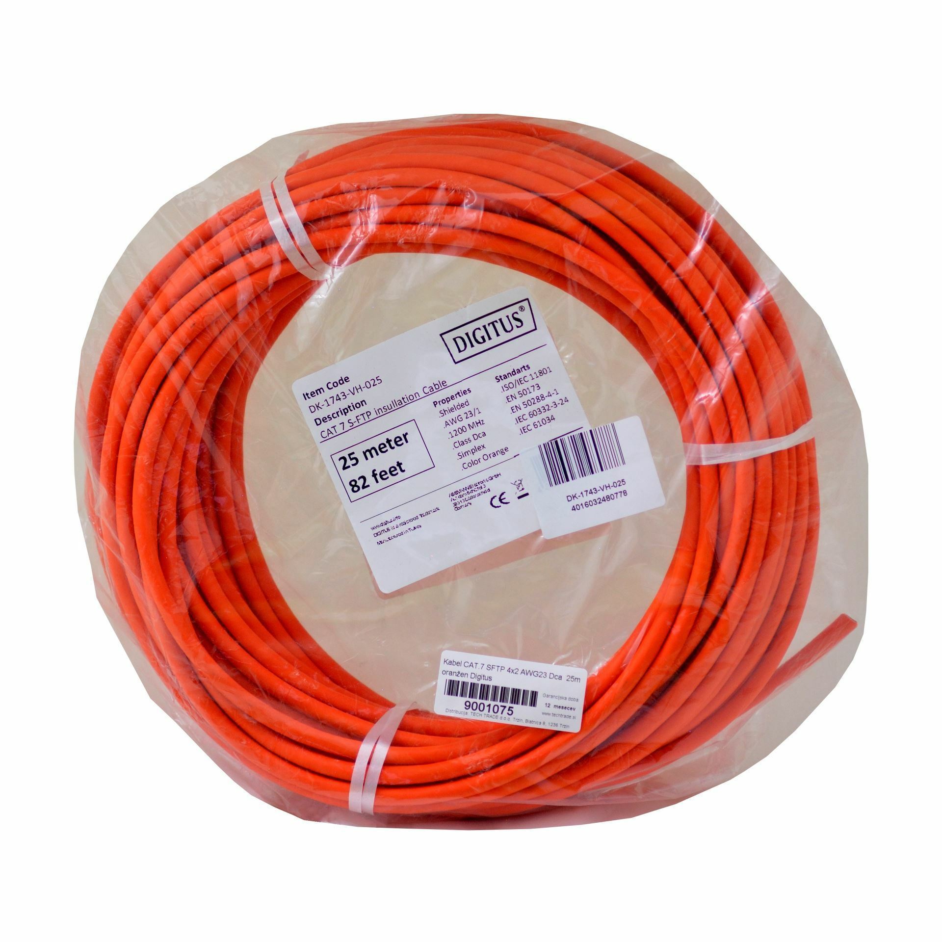 Digitus kabel CAT.7 SFTP Dca 25m oranžen DK-1743-VH-025 - TechTrade