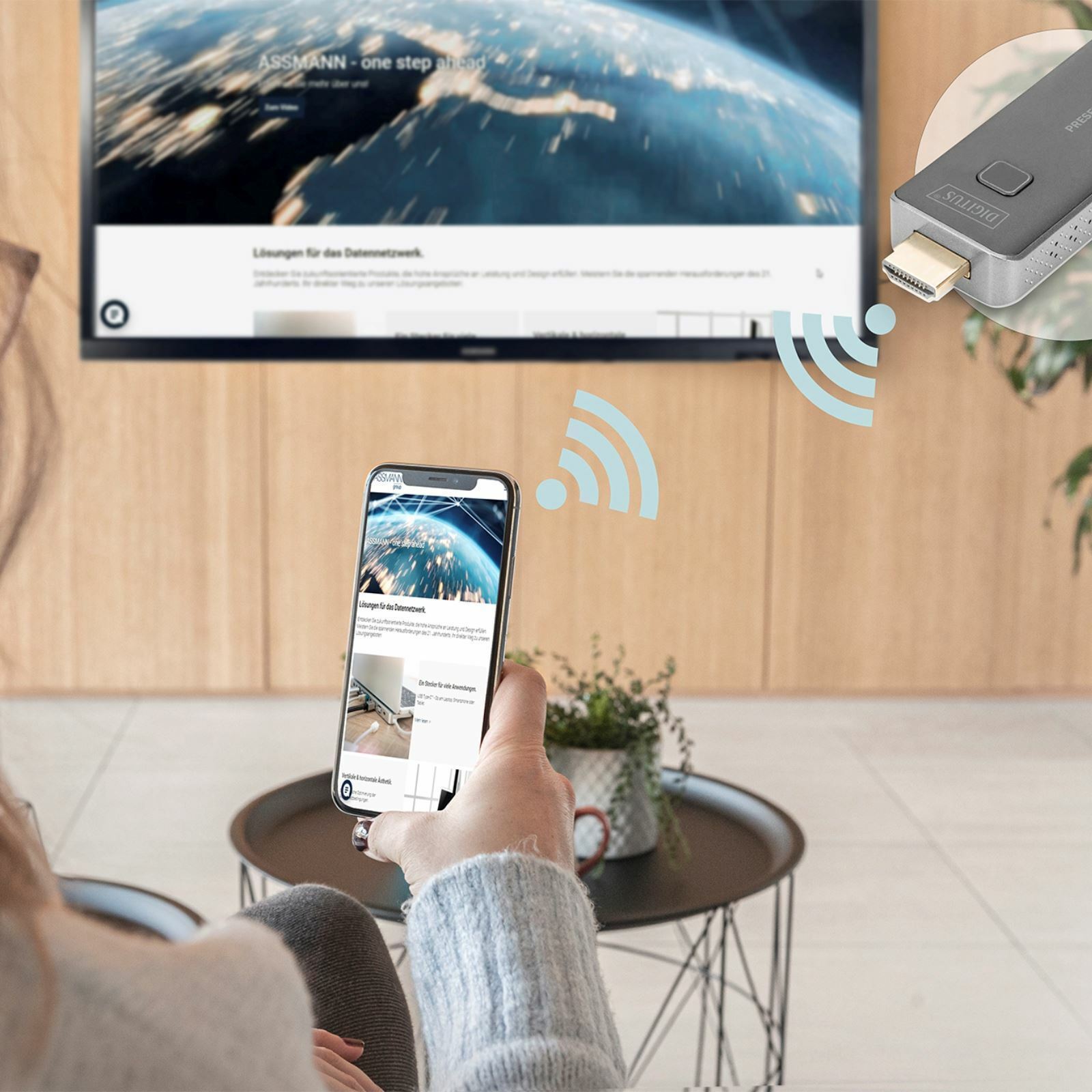 Digitus line extender HDMI brezžični SET Click & Present MINI - TechTrade