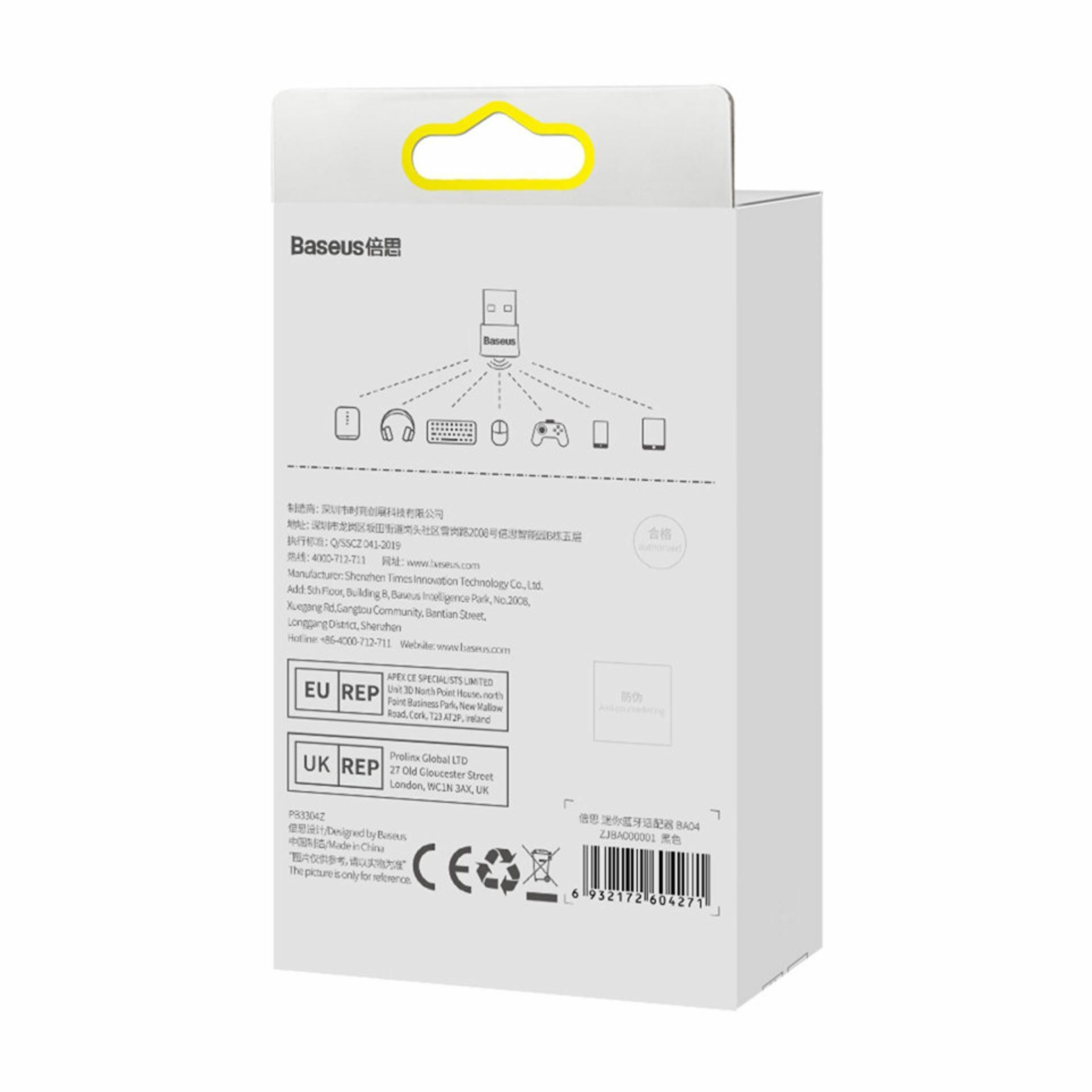 Baseus bluetooth adapter USB mini 20m BT 5.0 BA04 ZJBA000001 - TechTrade