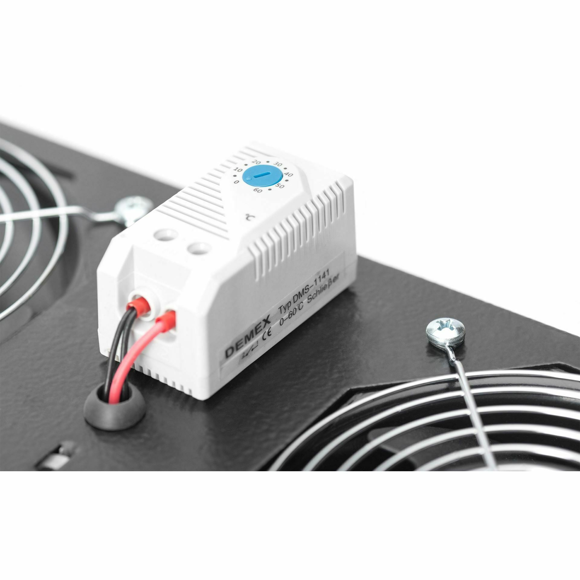 Digitus hladilna enota 2x ventilator s termostatom črna DN-19 FAN-2-WM ...