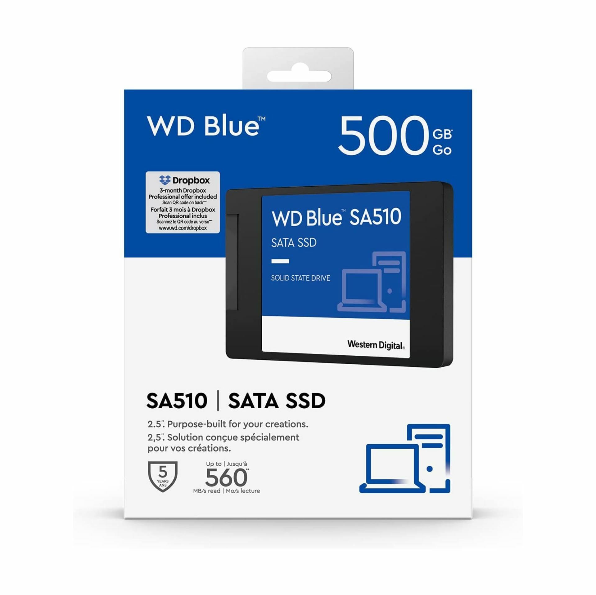 WD BLUE SSD disk 500GB SATA 3 3D NAND WDS500G3B0A - TechTrade