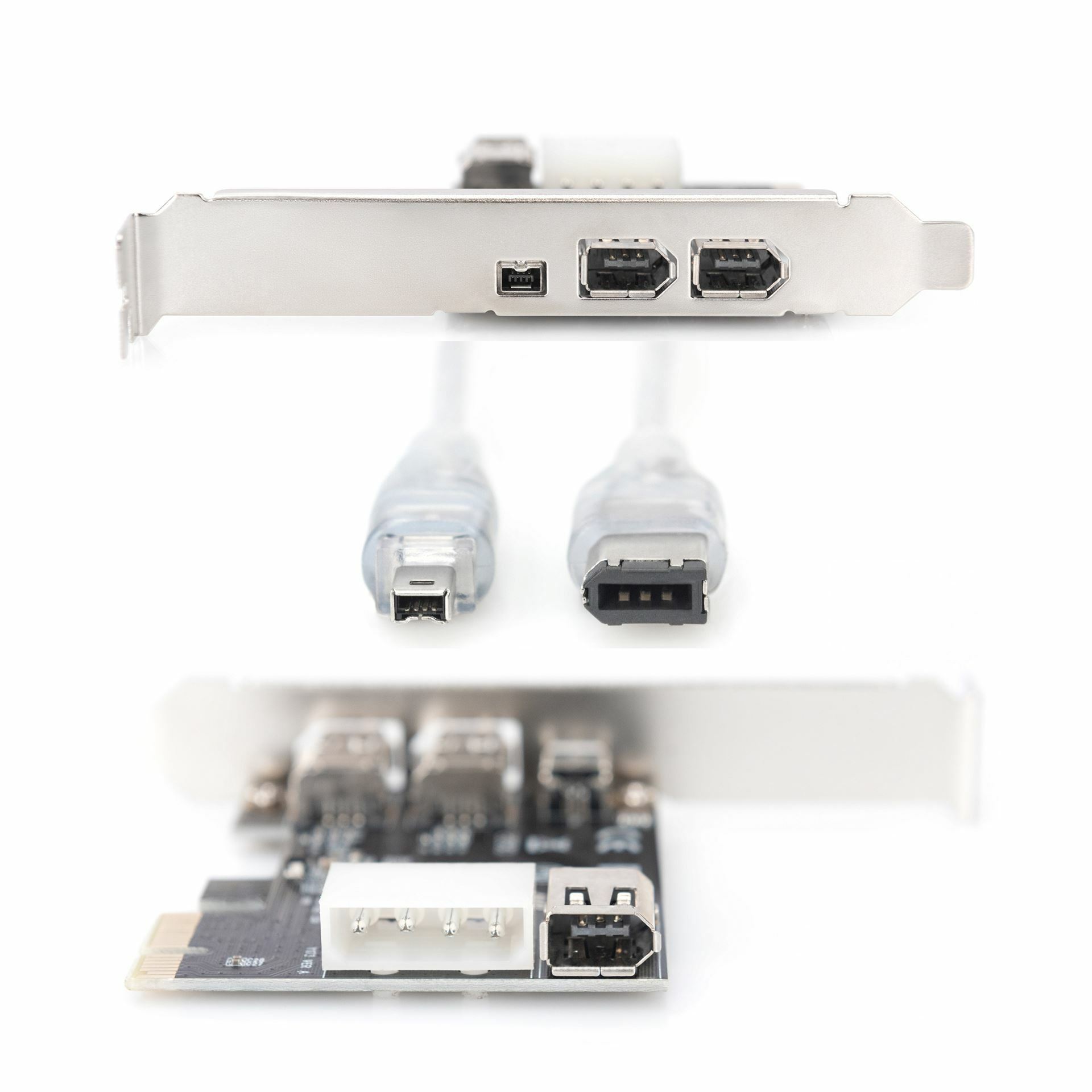 Digitus kartica PCIe Firewire 400 4/6 pin kabel 0,7m + LowProfile DS ...