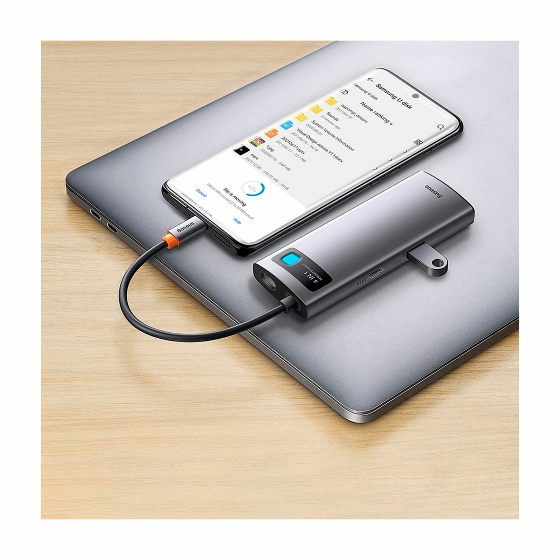 Baseus hub USB TipC 3xTipA + RJ45 WKWG070113 - TechTrade