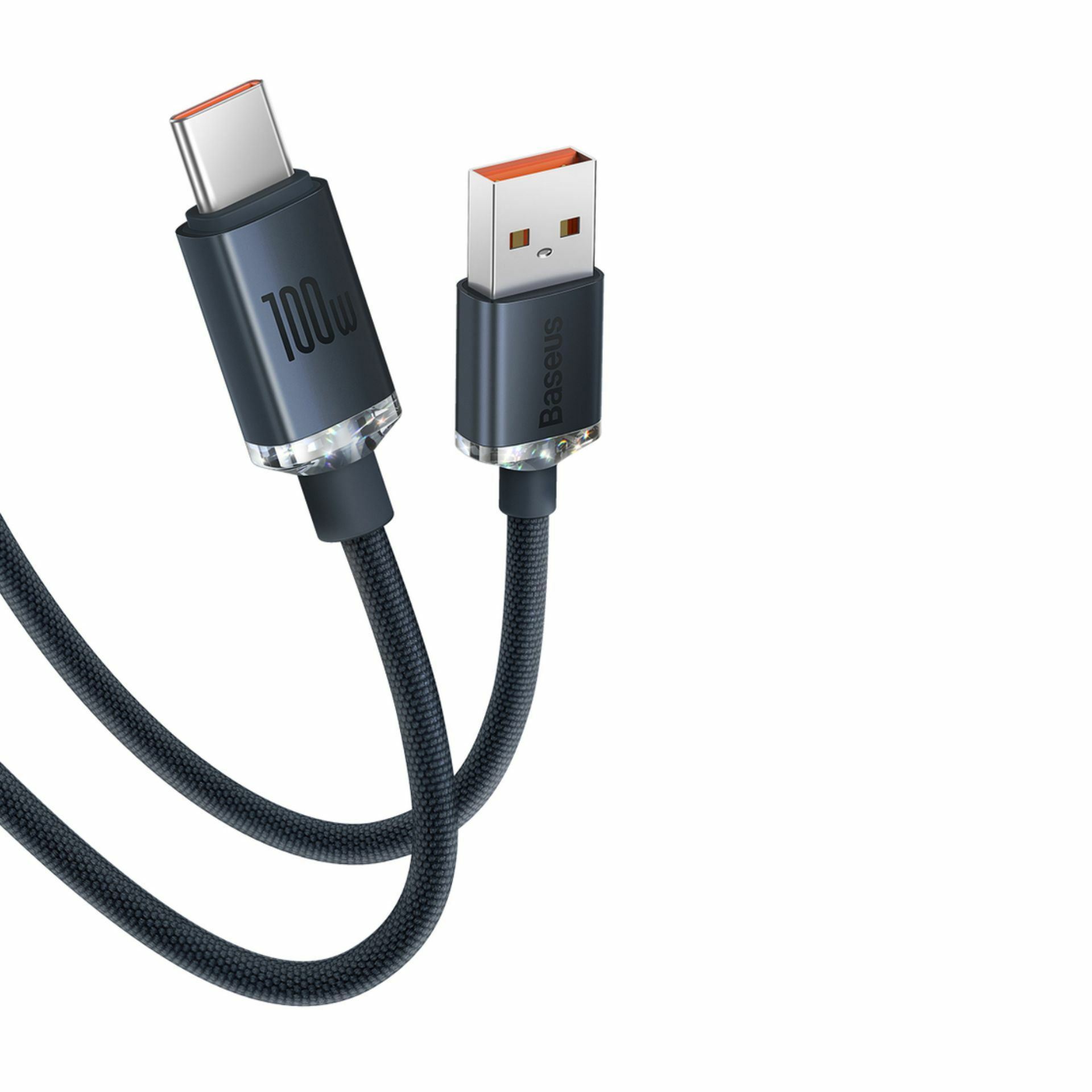 Baseus kabel USB A-C 2m 100W PD Crystal shine črn CAJY000501 - TechTrade