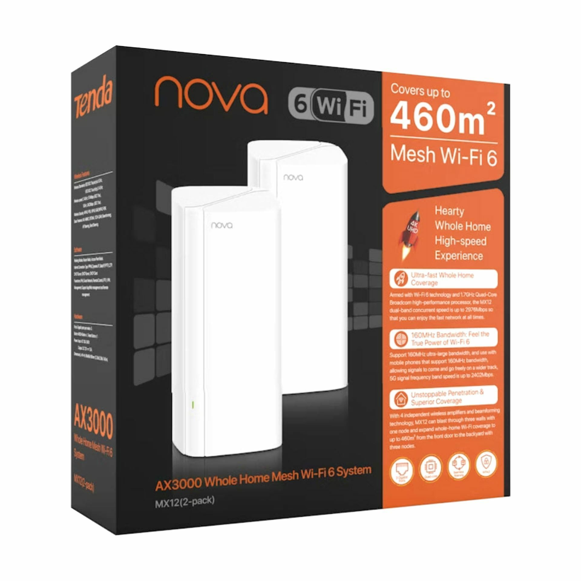 Tenda usmerjevalnik MESH AX 3000Mb set- 2 kos MX12 - TechTrade