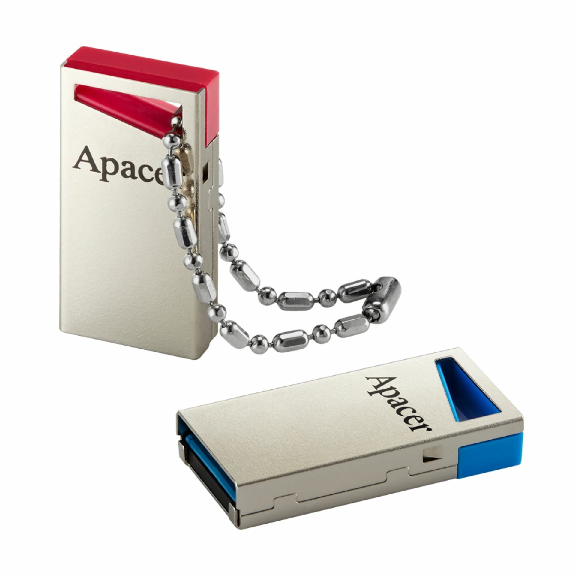 APACER USB ključ 64GB AH112 super mini srebrno/rdeč - TechTrade