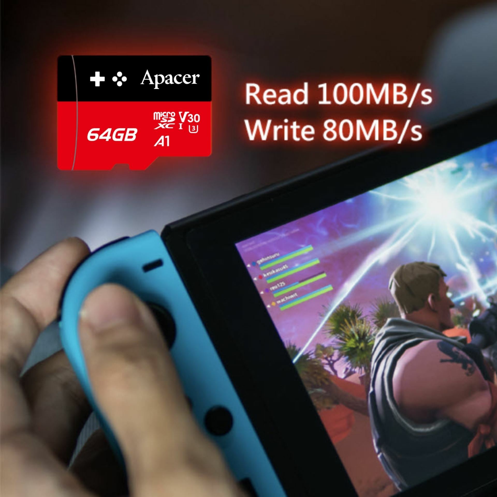 APACER microSD XC 64GB spominska kart. Class 30 Gaming AP64GMCSX10U7 ...