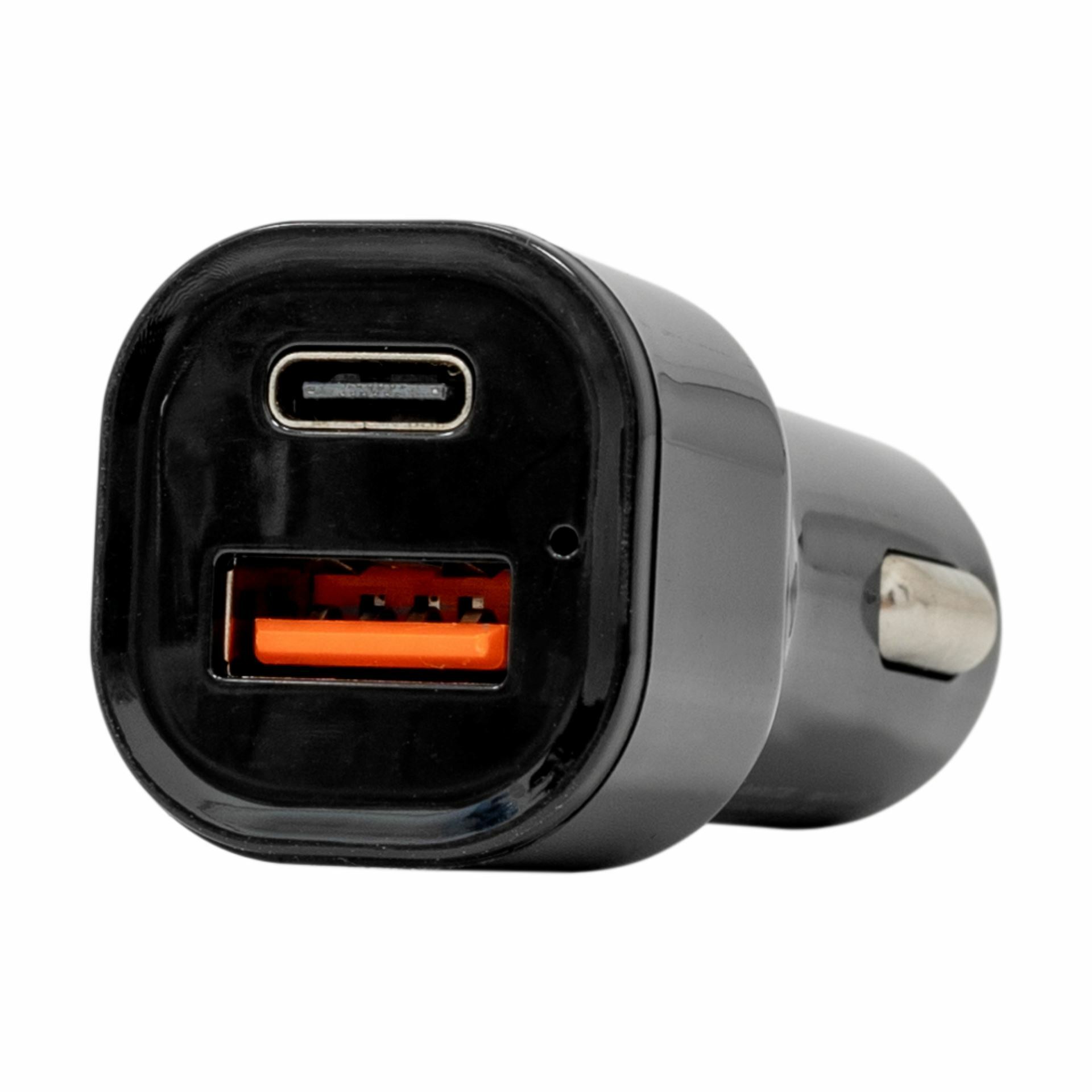 SBOX polnilec avtomobilski 12V 38W PD QC TipA TipC črn CC-038 - TechTrade