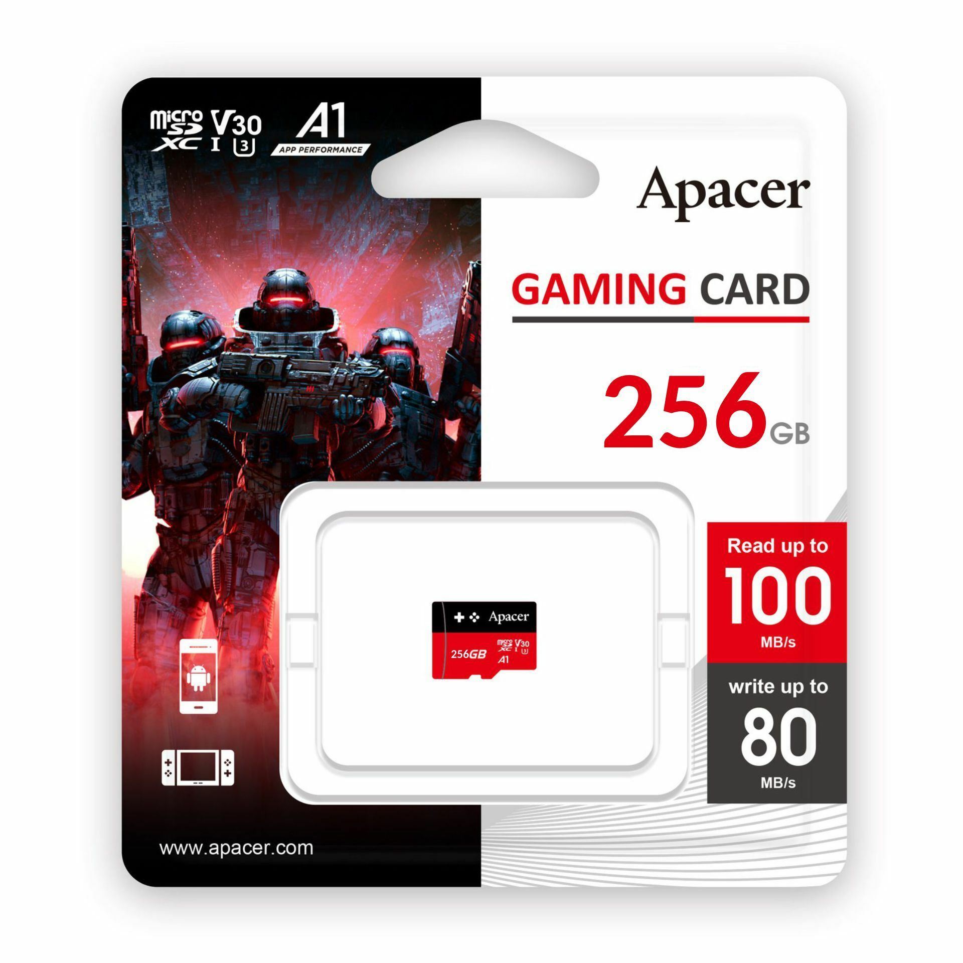 APACER microSD XC 256GB spominska kart. Class 30 Gaming AP256GMCSX10U7 ...