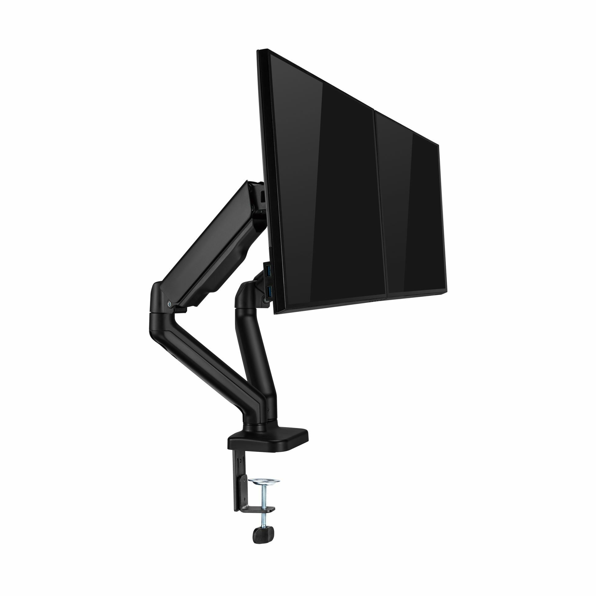 SBOX namizni nosilec za 2x monitor LCD-S024-2 črn - TechTrade