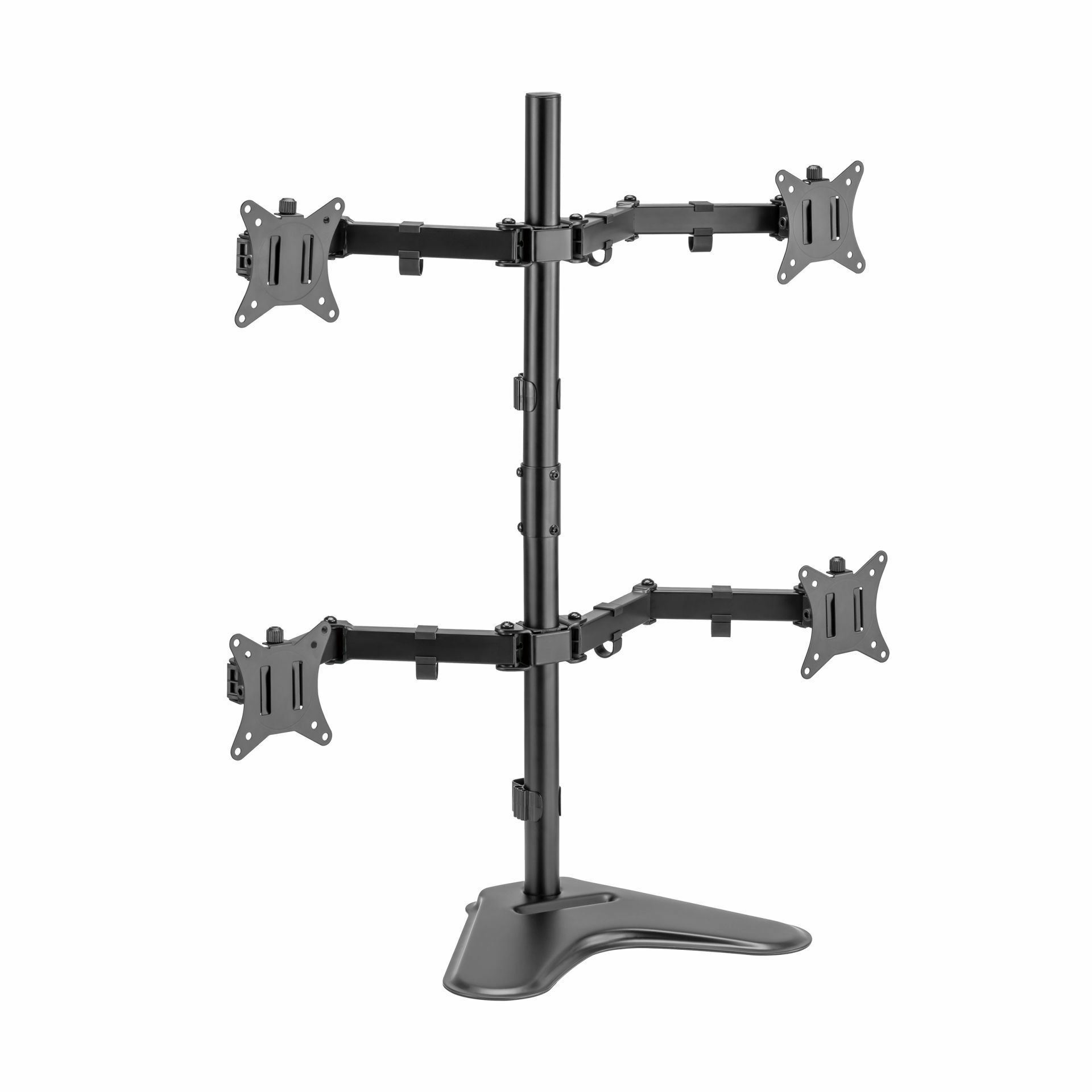 SBOX namizni nosilec za 4x monitor LCD-F048-2 črn - TechTrade