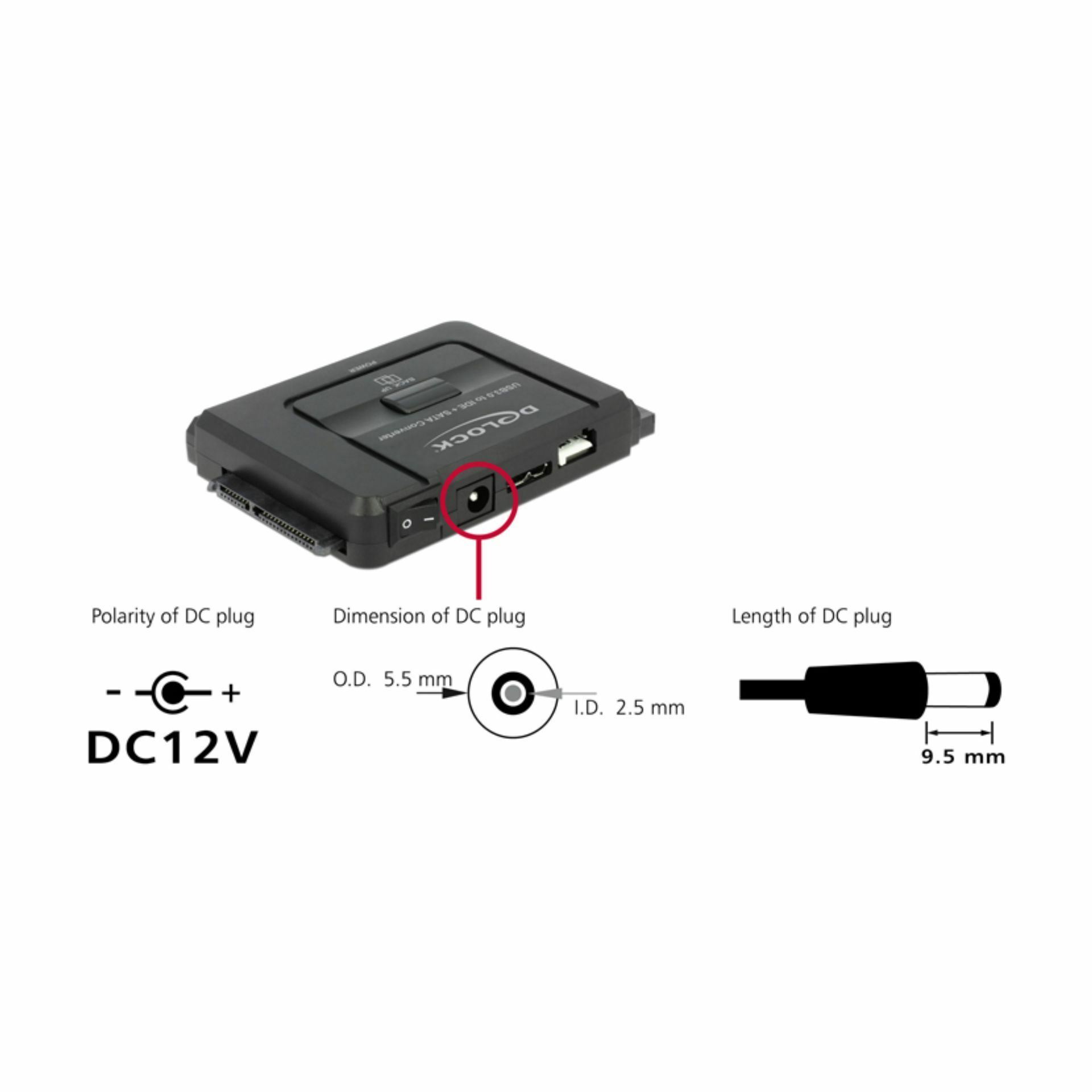 Delock čitalec diskov USB 3.0/IDE-SATA adapter 61486 - TechTrade