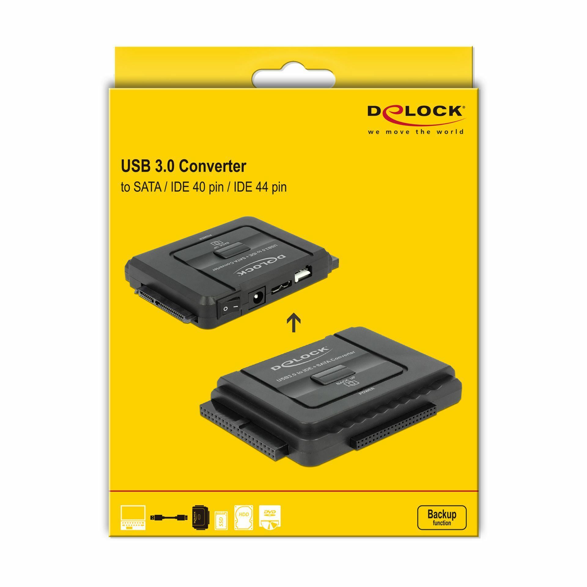 Delock čitalec diskov USB 3.0/IDE-SATA adapter 61486 - TechTrade