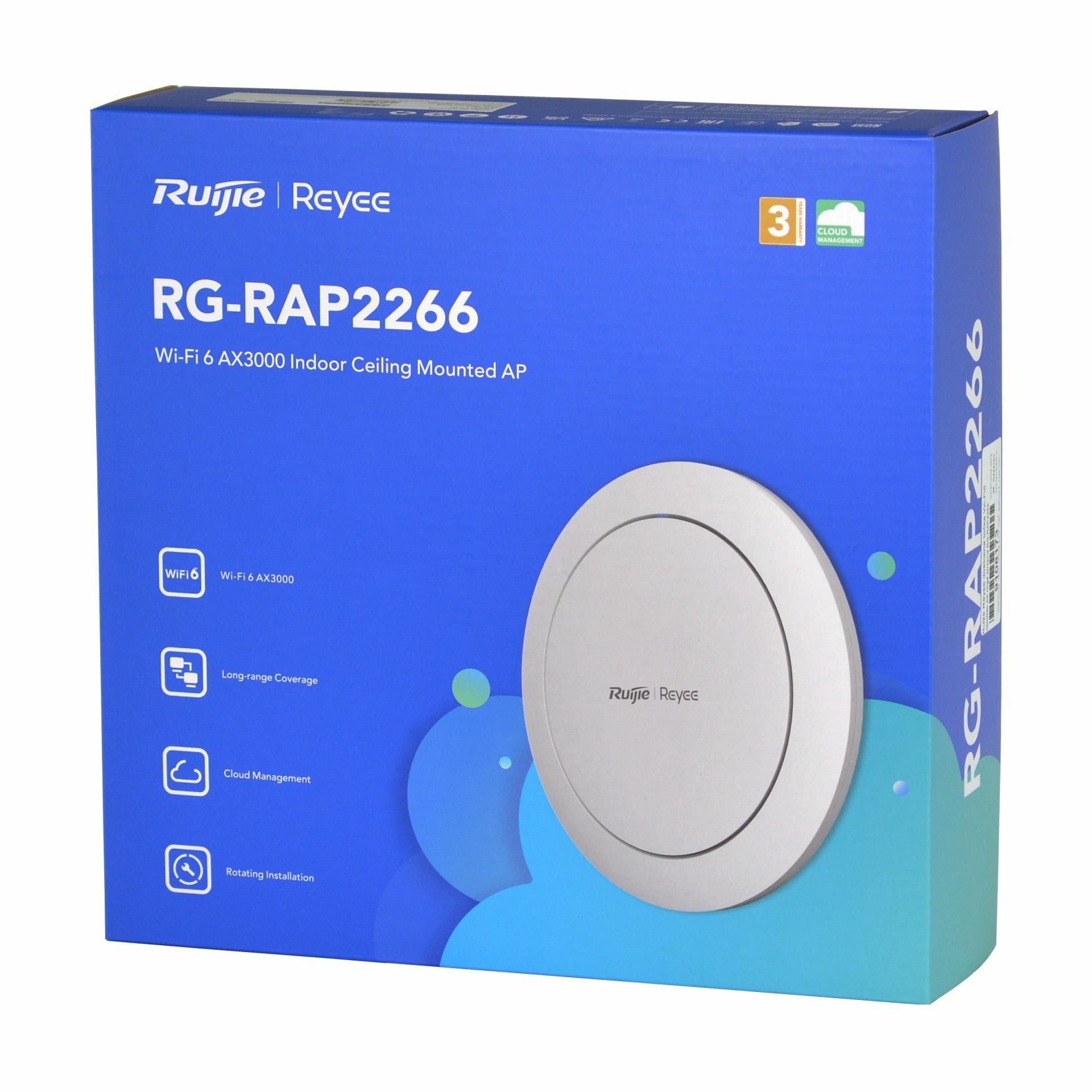 Ruijie-Reyee dostopna točka WiFi6 3000Mb AX Giga stropna RG-RAP2266 ...