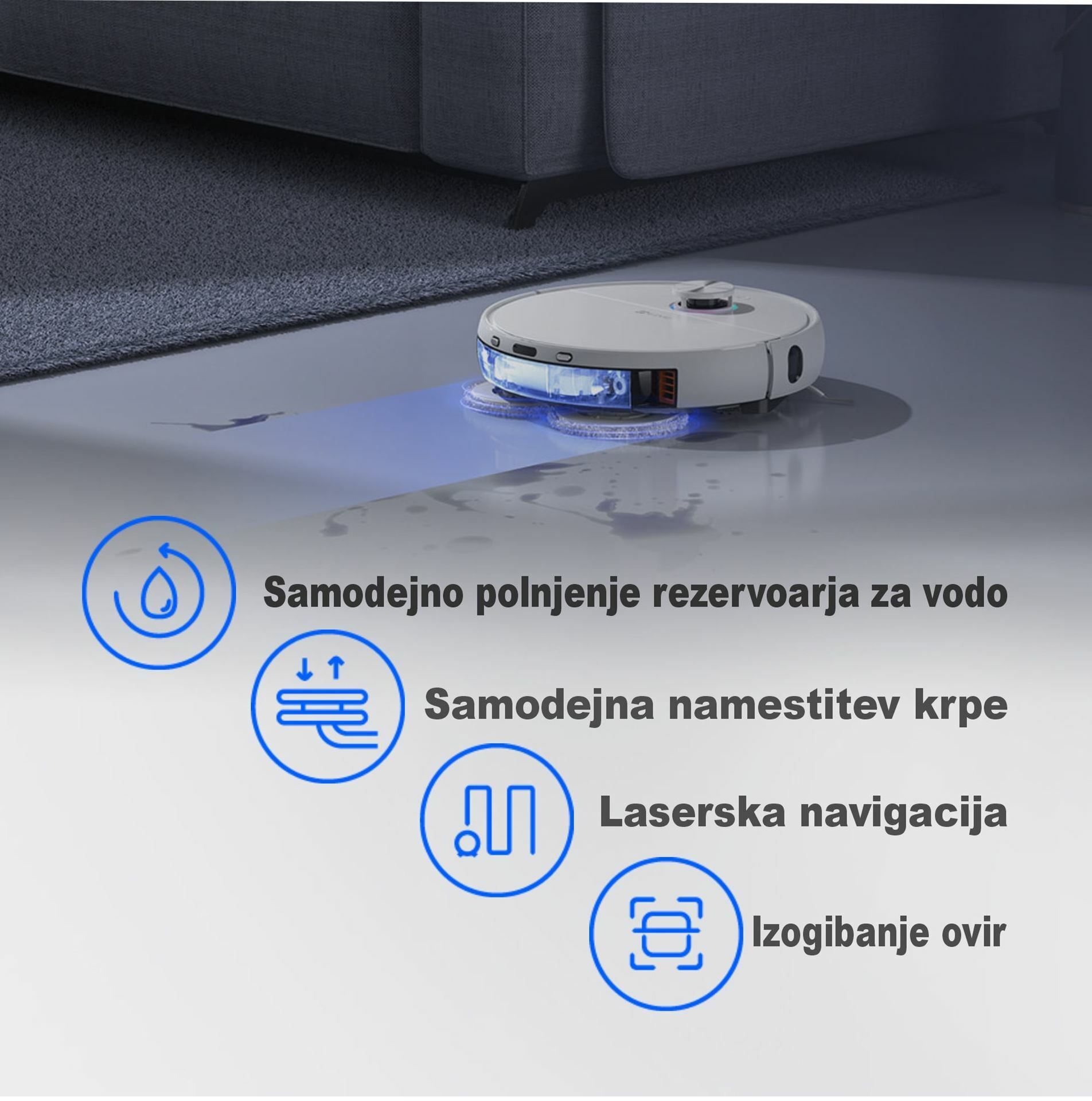 EZVIZ sesalec robotski baterijski RS2 - TechTrade