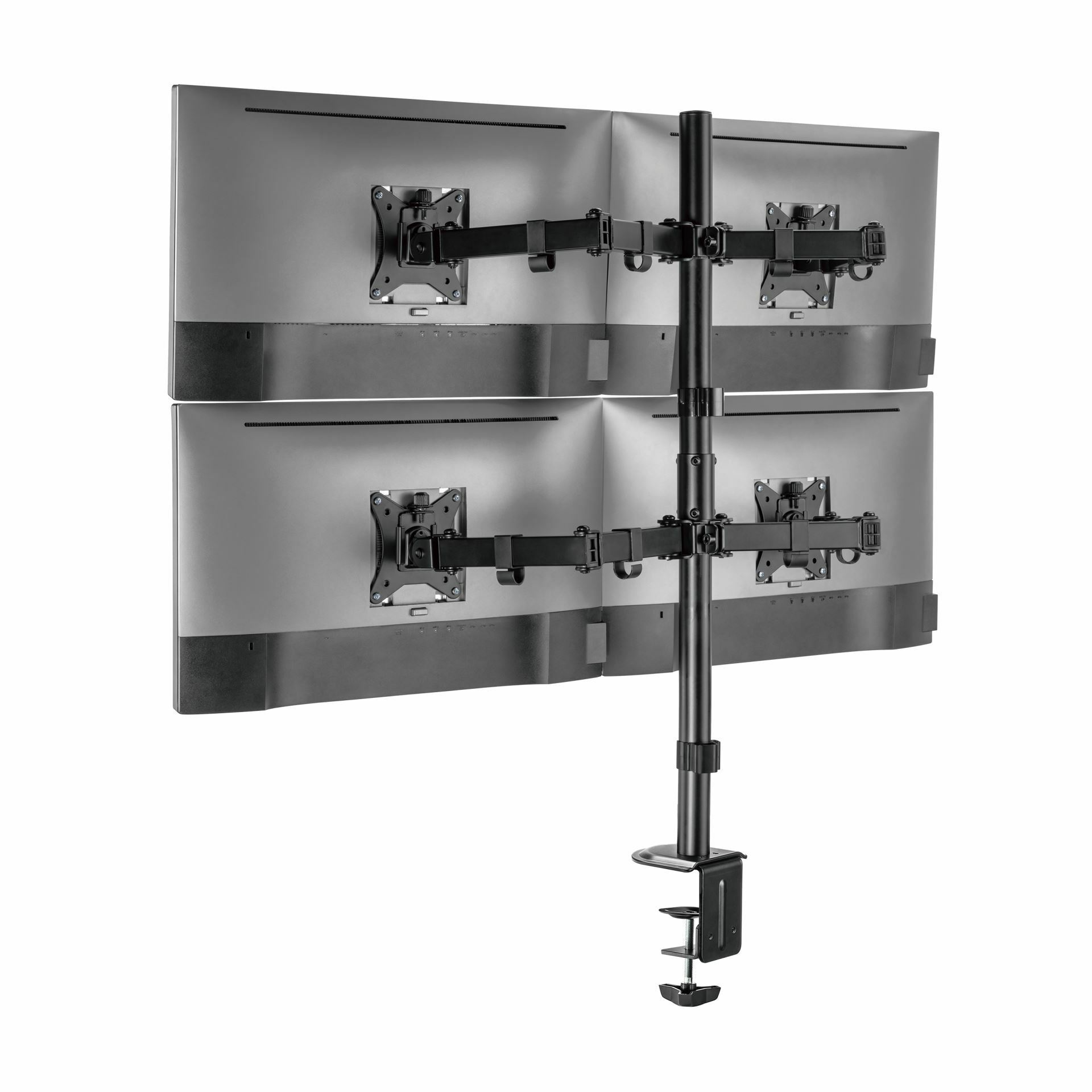 SBOX namizni nosilec za 4x monitor LCD-352/4-2 črn - TechTrade