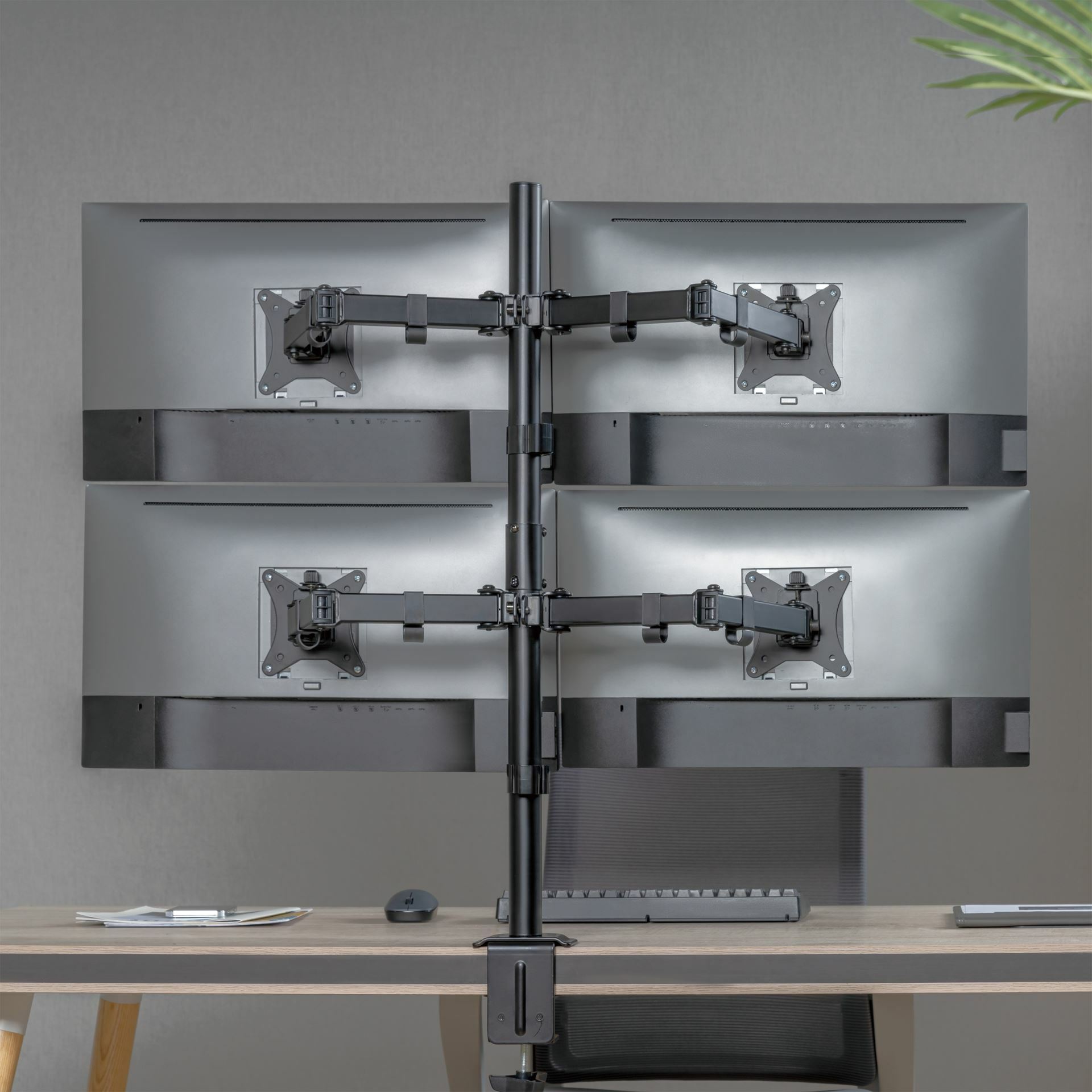 SBOX namizni nosilec za 4x monitor LCD-352/4-2 črn - TechTrade