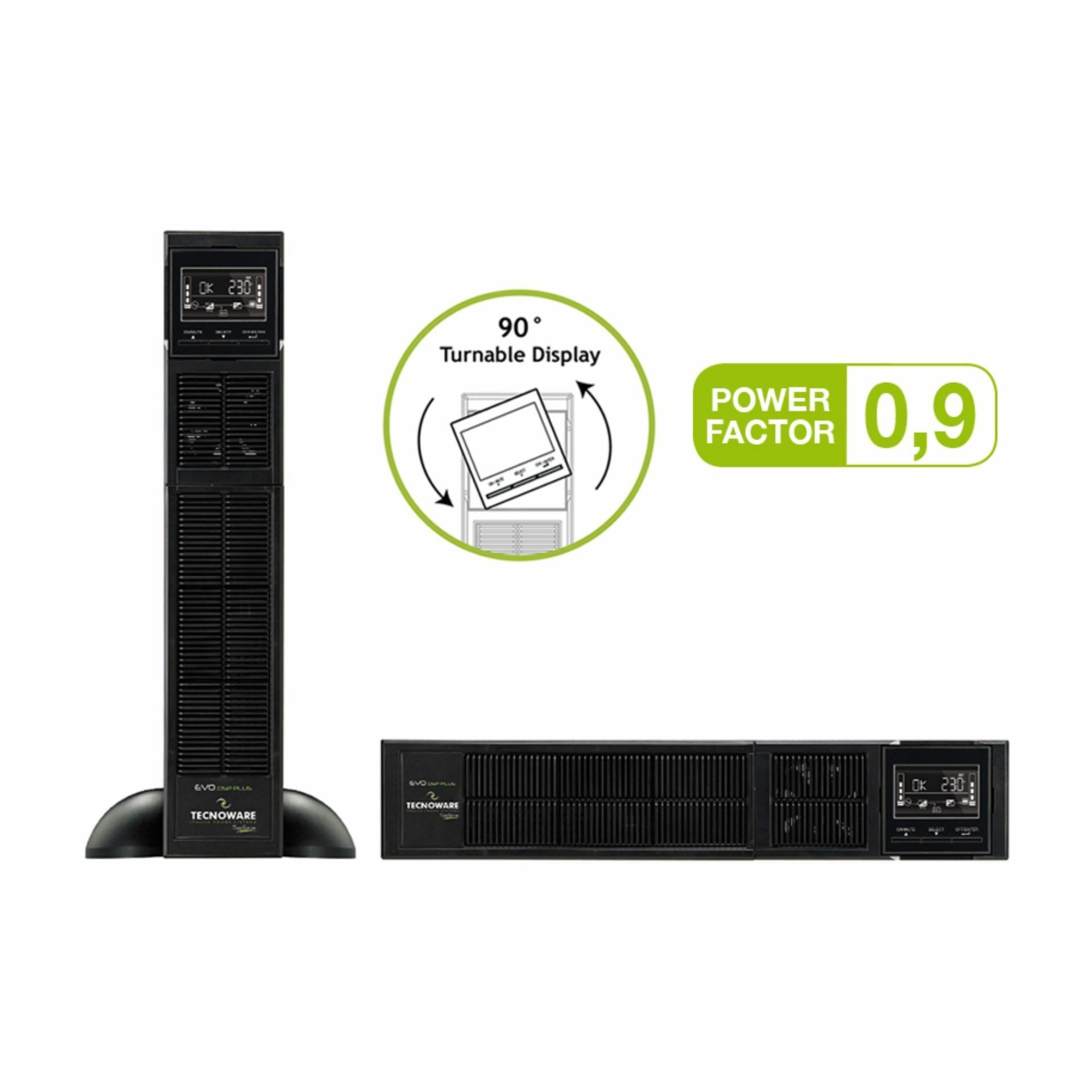 Tecnoware UPS rack tower EVO DSP PLUS 3600VA čisti sinus On-Line ...