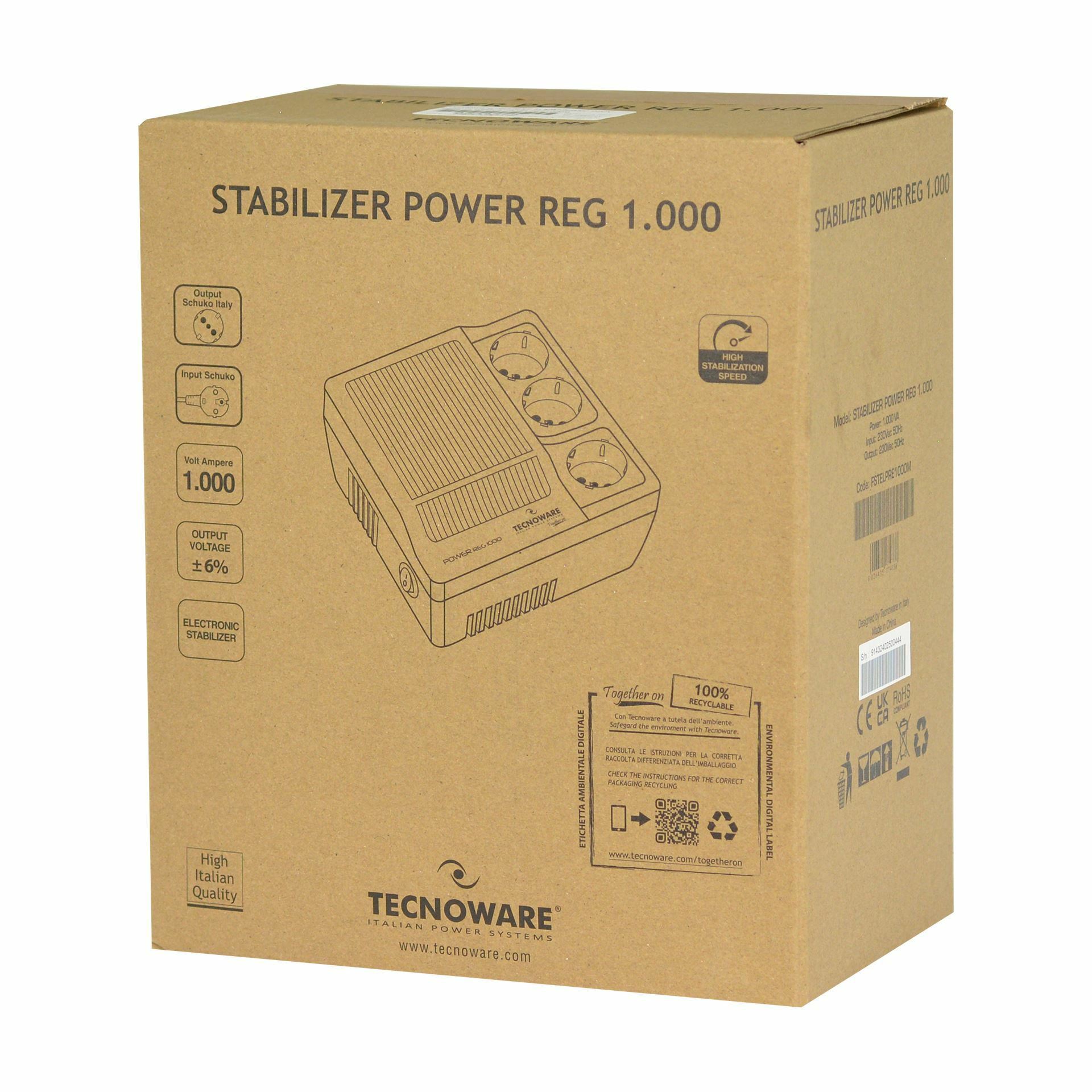 Tecnoware regulator in stabilizator 220V napetosti 1000VA FSTELPRE1000M ...