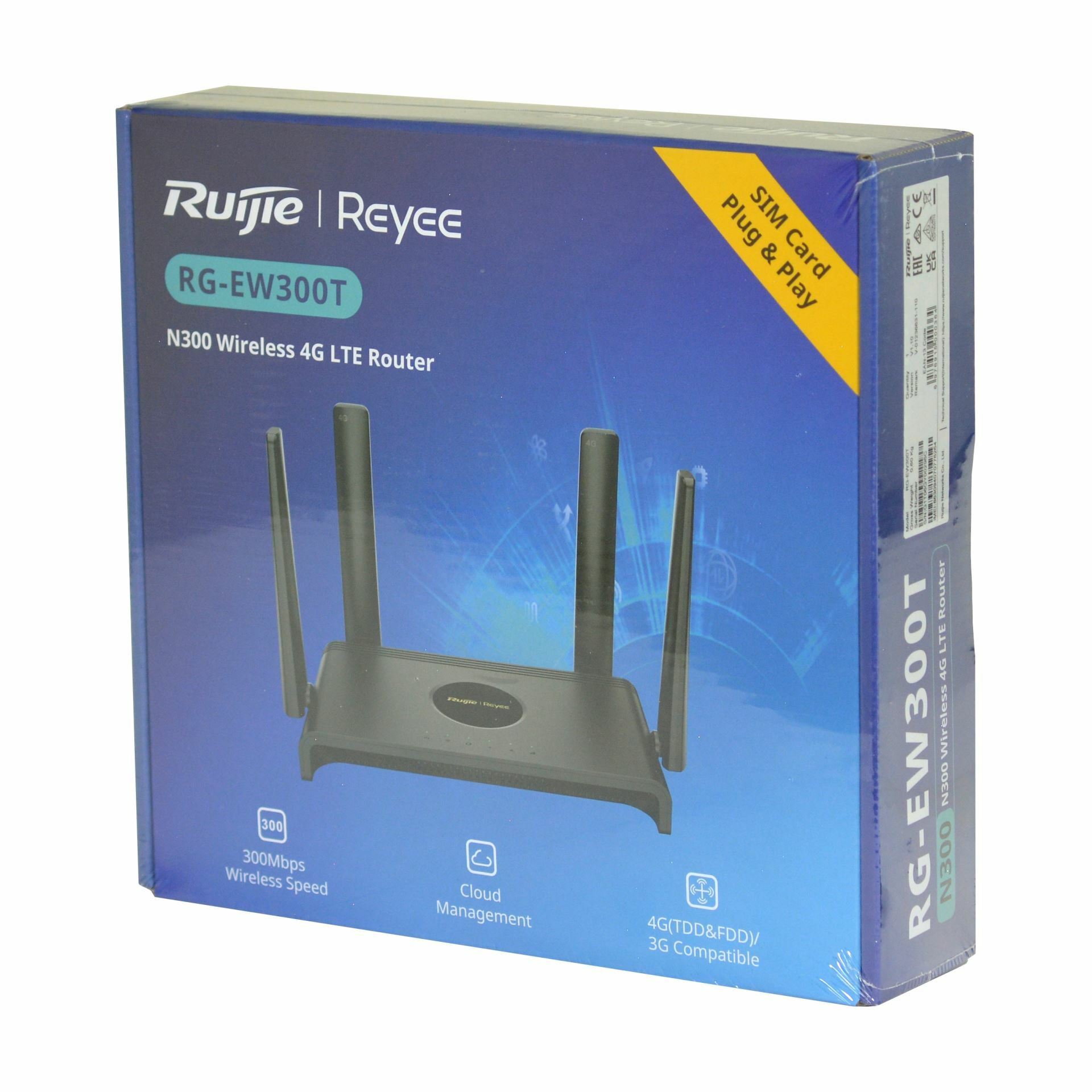 Ruijie-Reyee usmerjevalnik WiFi 4G LTE 300Mb RG-EW300T - TechTrade
