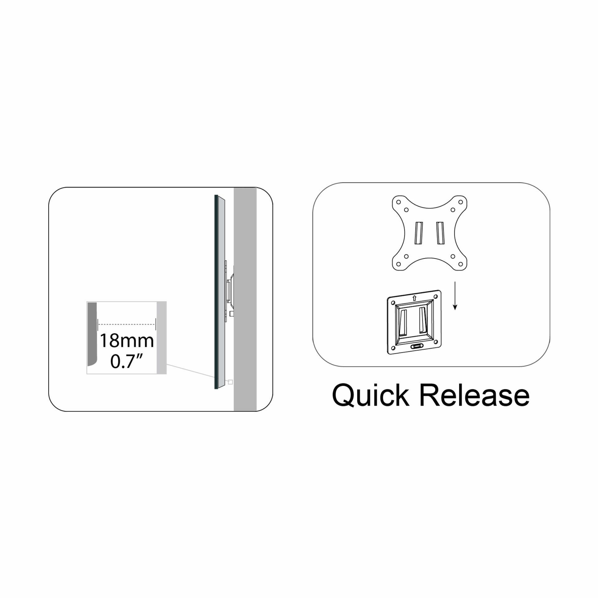 Digitus stenski nosilec za monitor črn DA-90303-1 - TechTrade