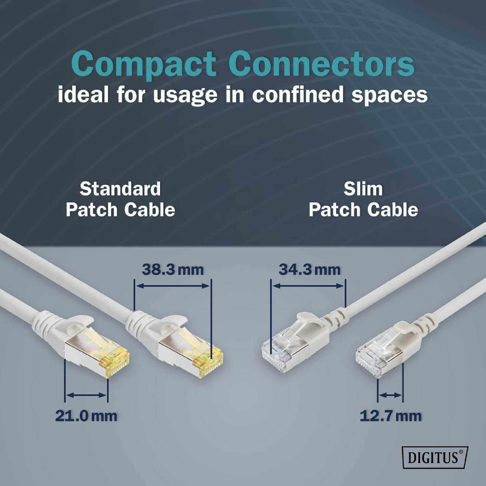 Digitus patch slim FTP CAT.6A 3m siv - TechTrade