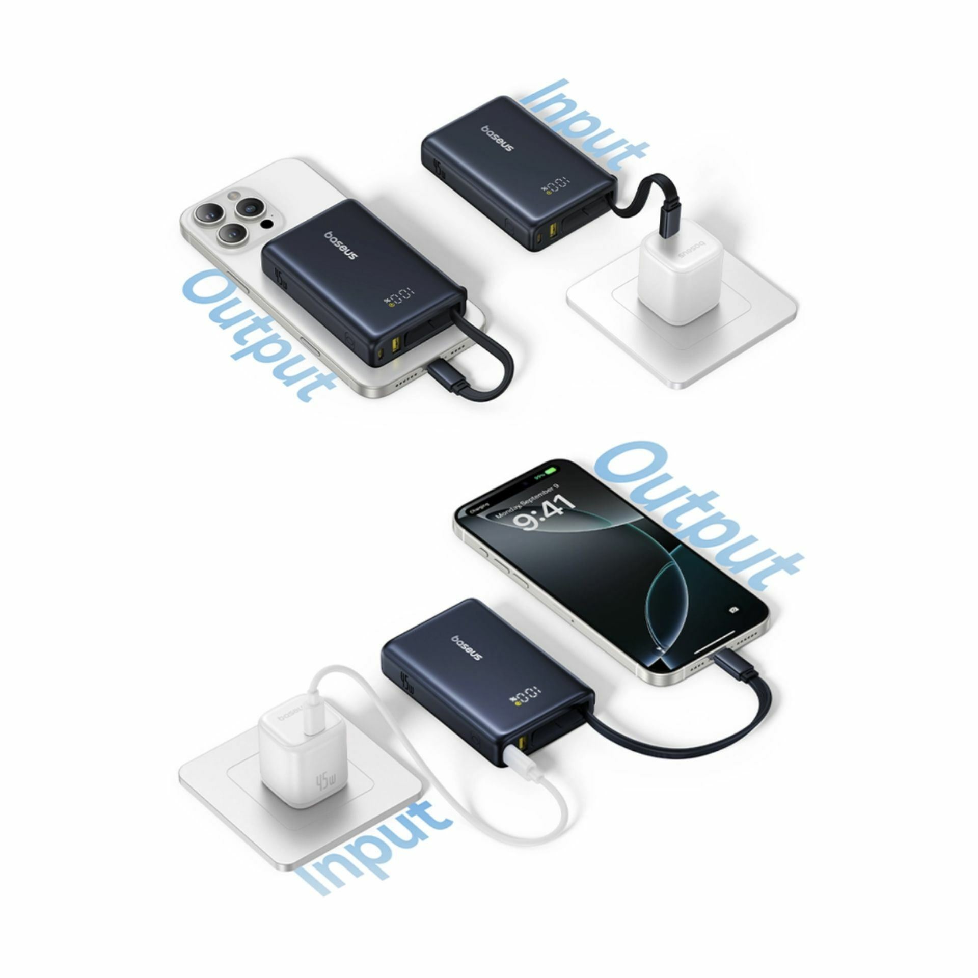 Baseus prenosna baterija 10.000mAh 45W PowerBank TipC kabel črna ...