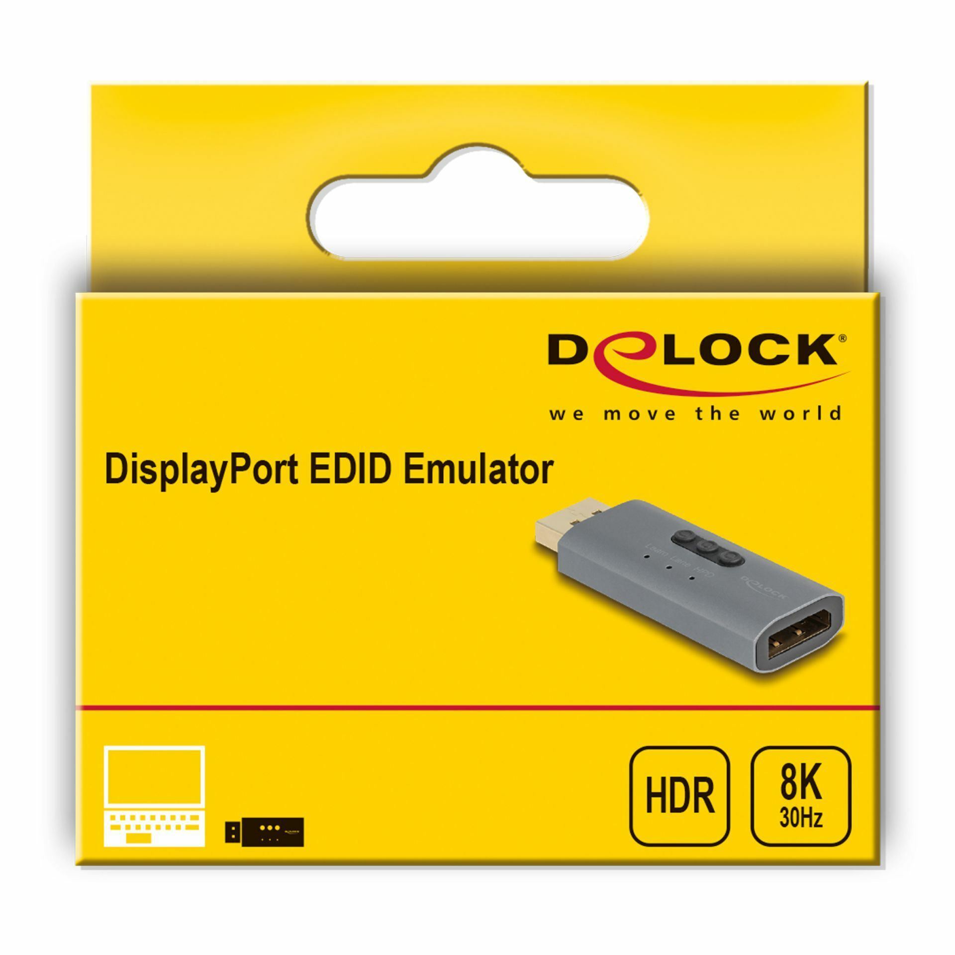 Delock adapter DisplayPortM-DisplayPortŽ 8K EDID Emulator 64328 - TechTrade