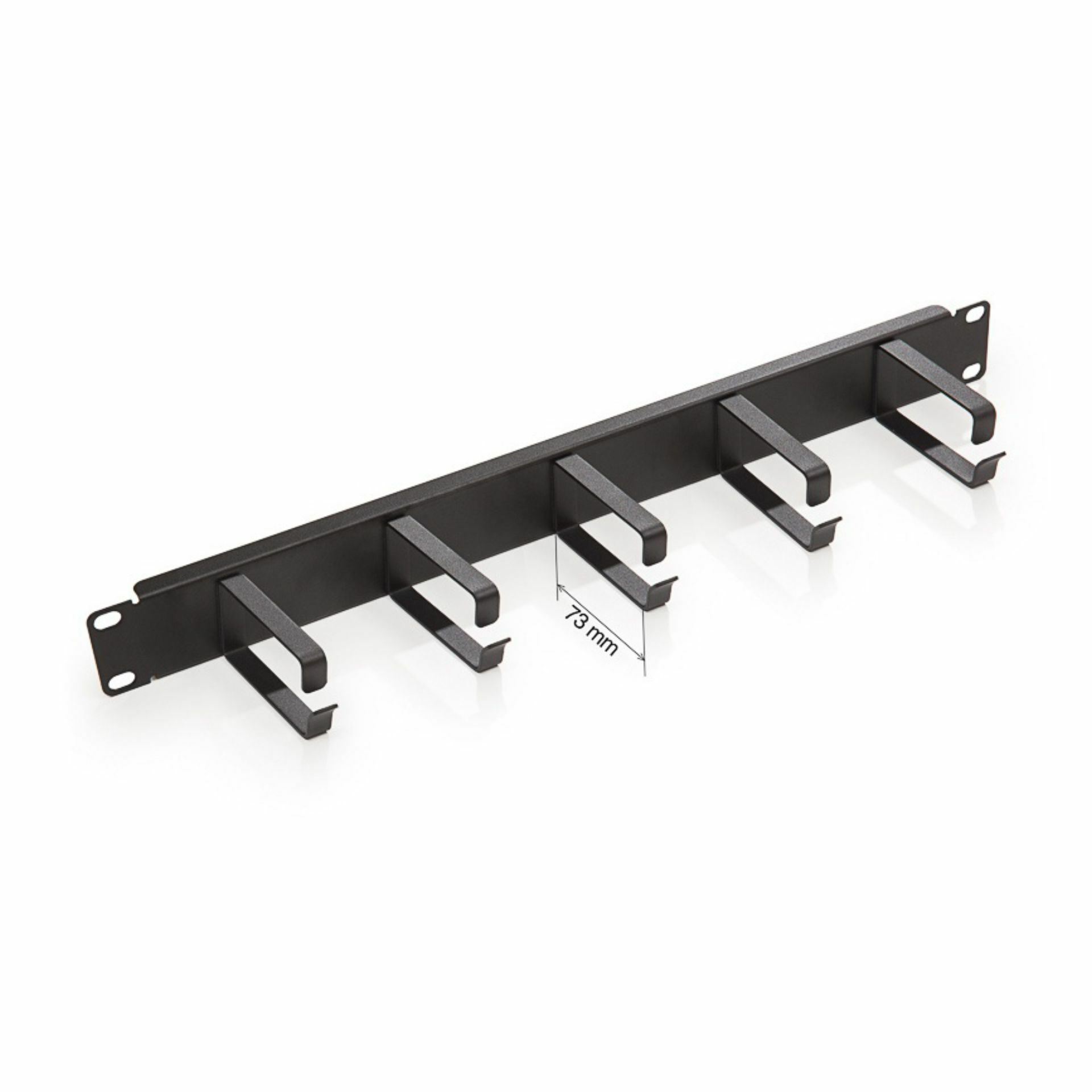 KELine organizator 1U rack 42x73mm kovinski črn RAB-VP-X21-A2 - TechTrade