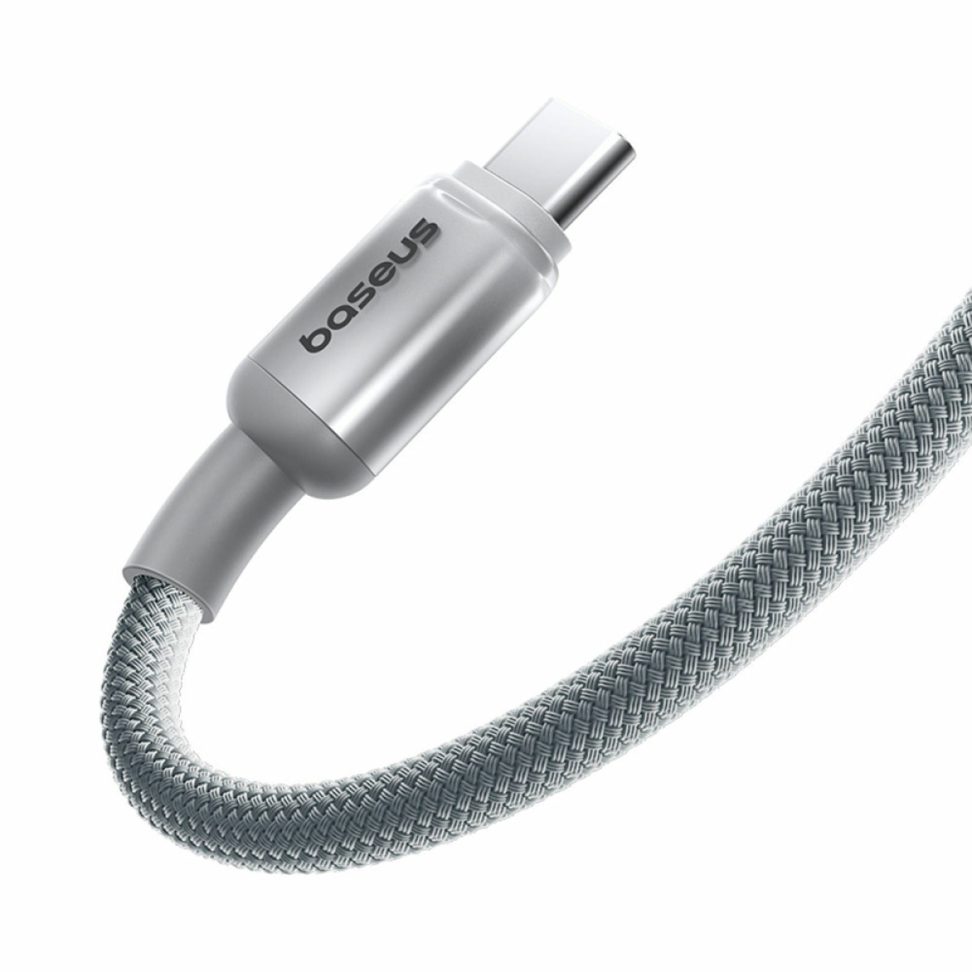 Baseus kabel USB C-C 1m 100W 20V 5A Discolor pleten siv E0420702 ...