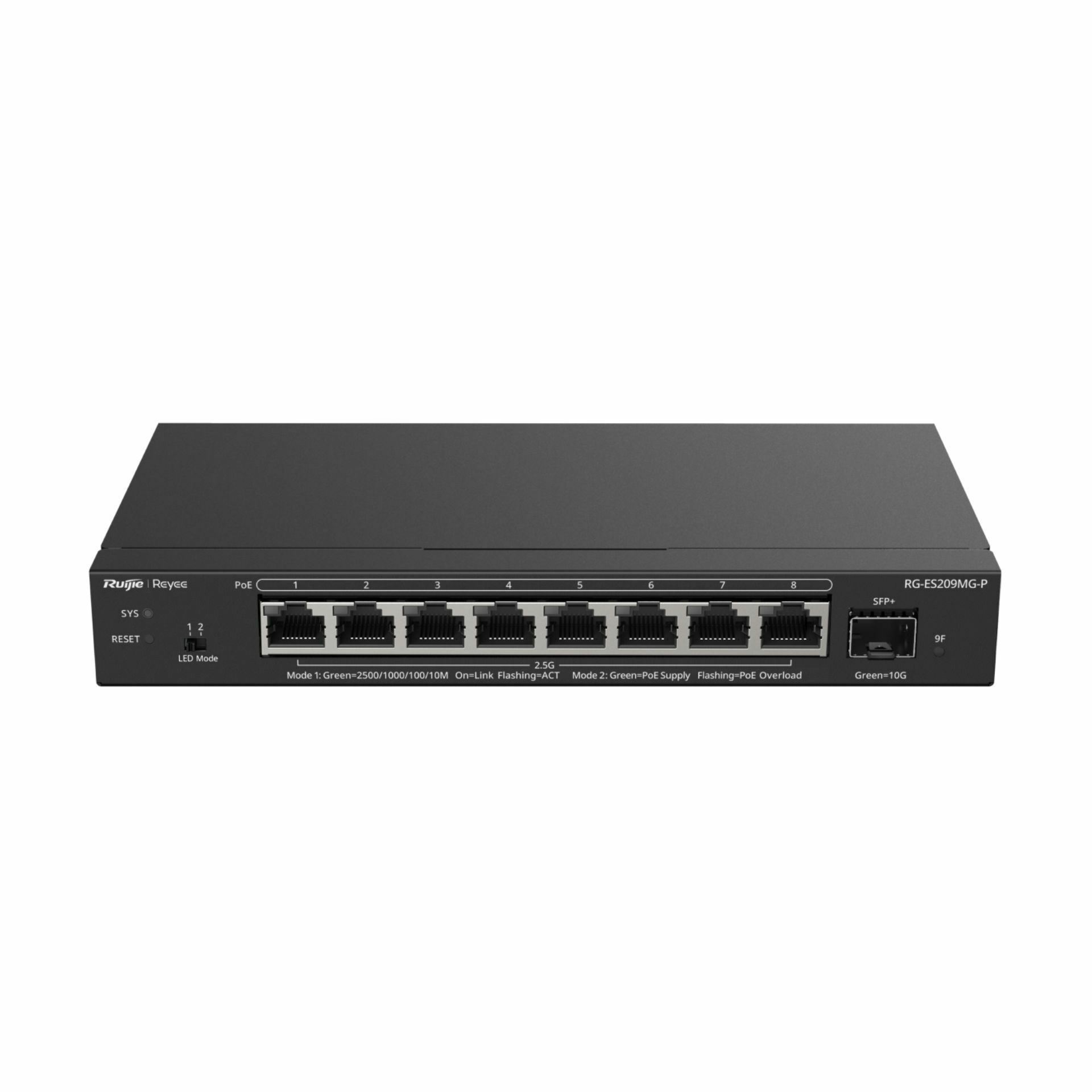 Ruijie-Reyee stikalo 8-port 2,5G PoE 130W SFP+ RG-ES209MG-P - TechTrade