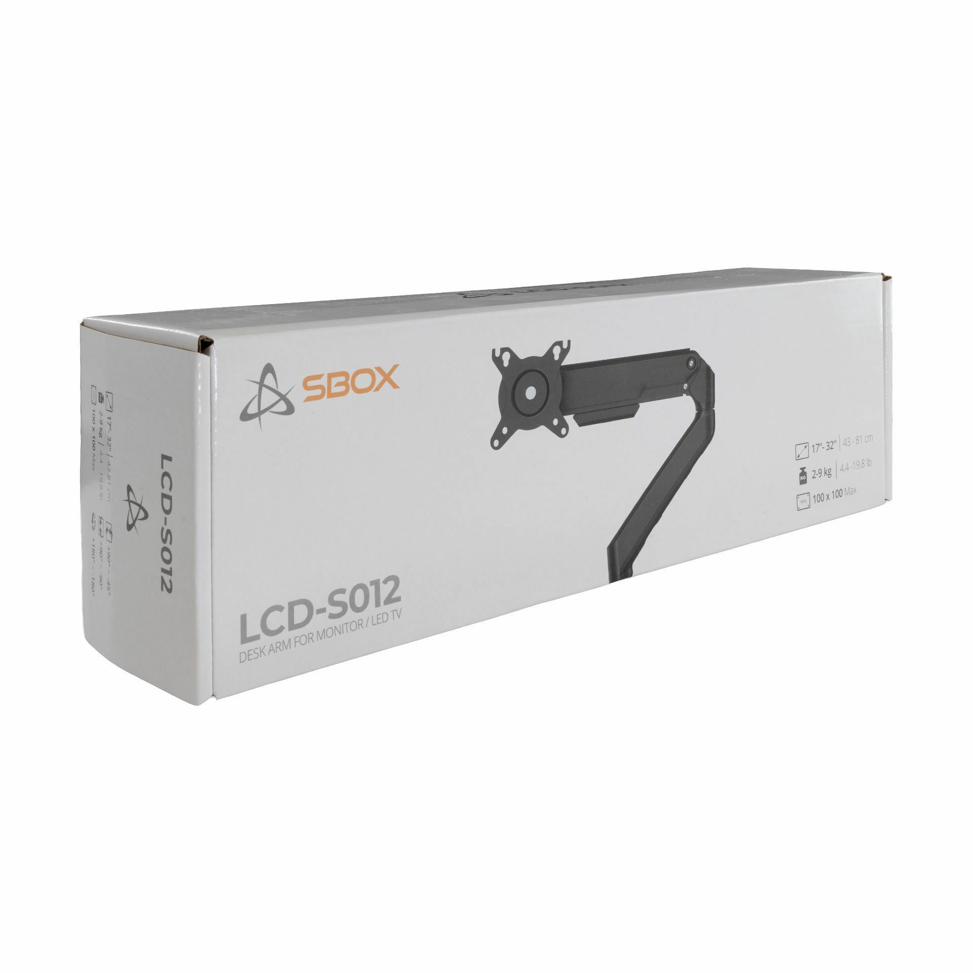SBOX namizni nosilec za monitor LCD-S012-3 črn - TechTrade