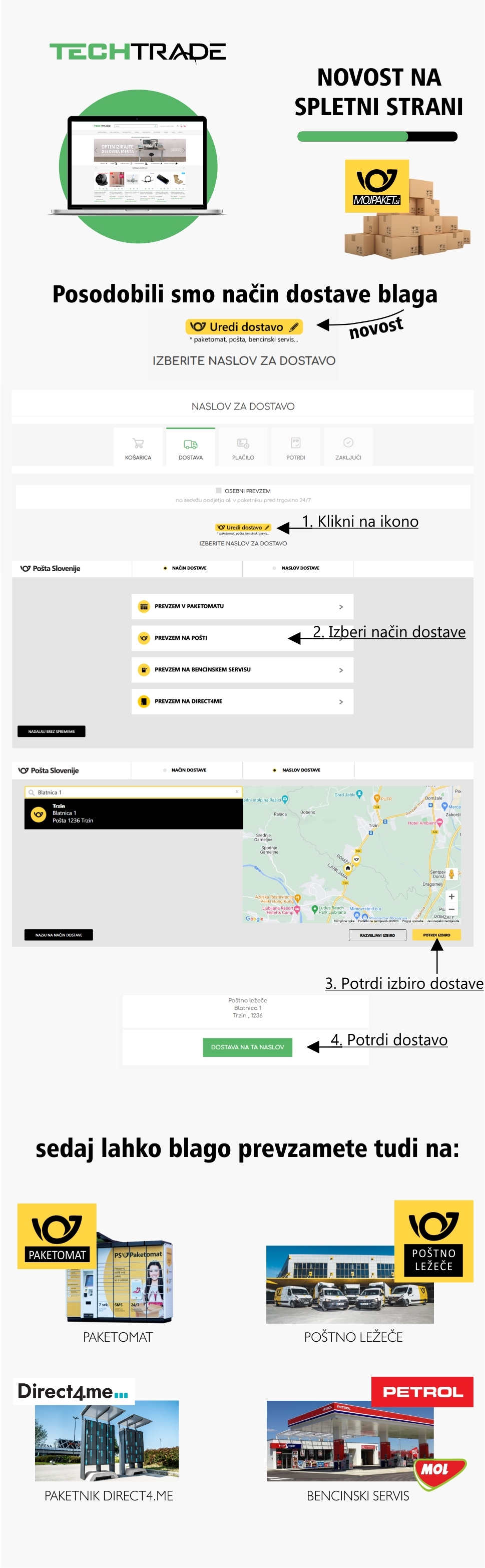 Uredi dostavo - TechTrade